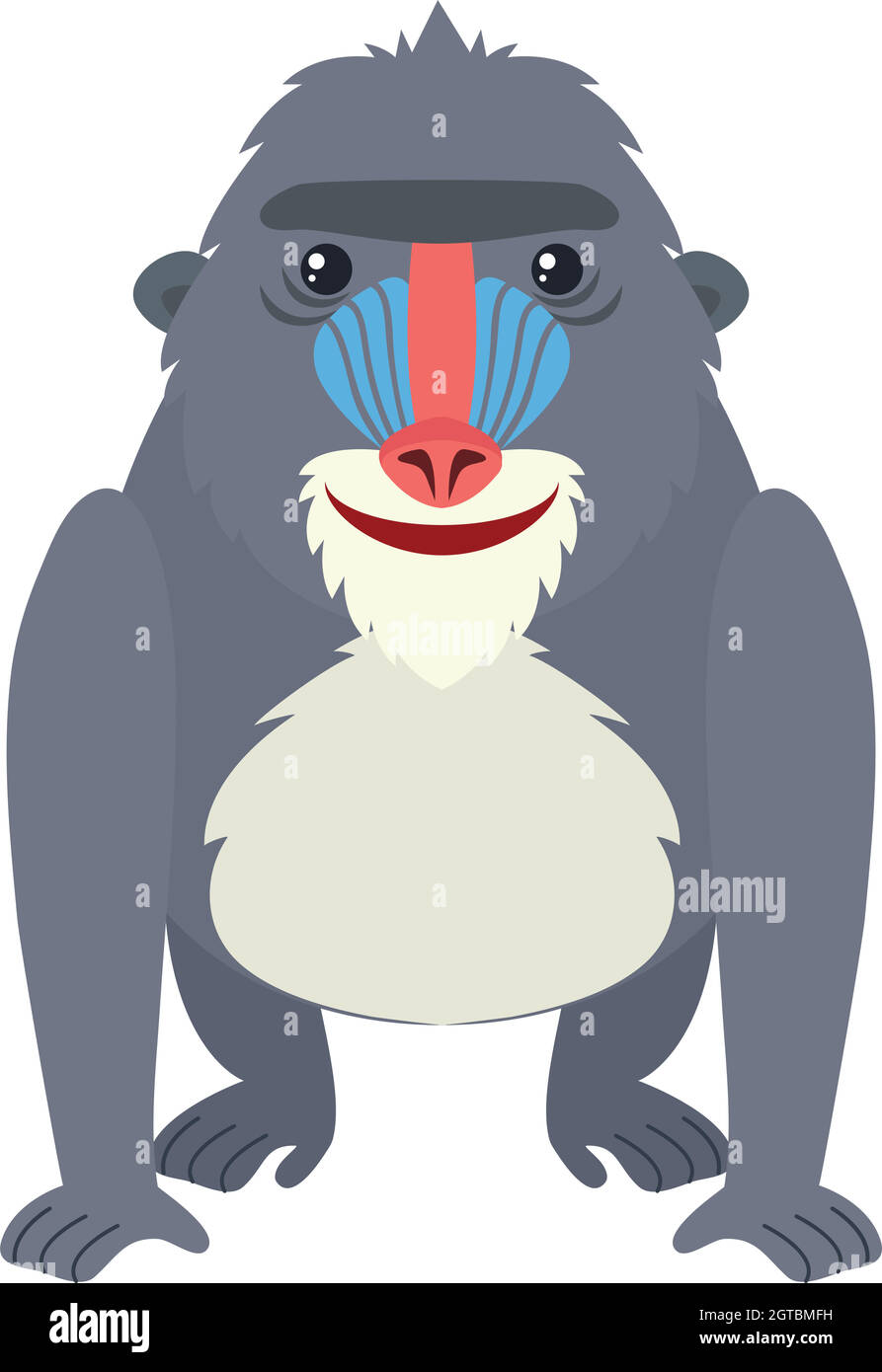Baboon with happy face Stock Vector Image & Art - Alamy