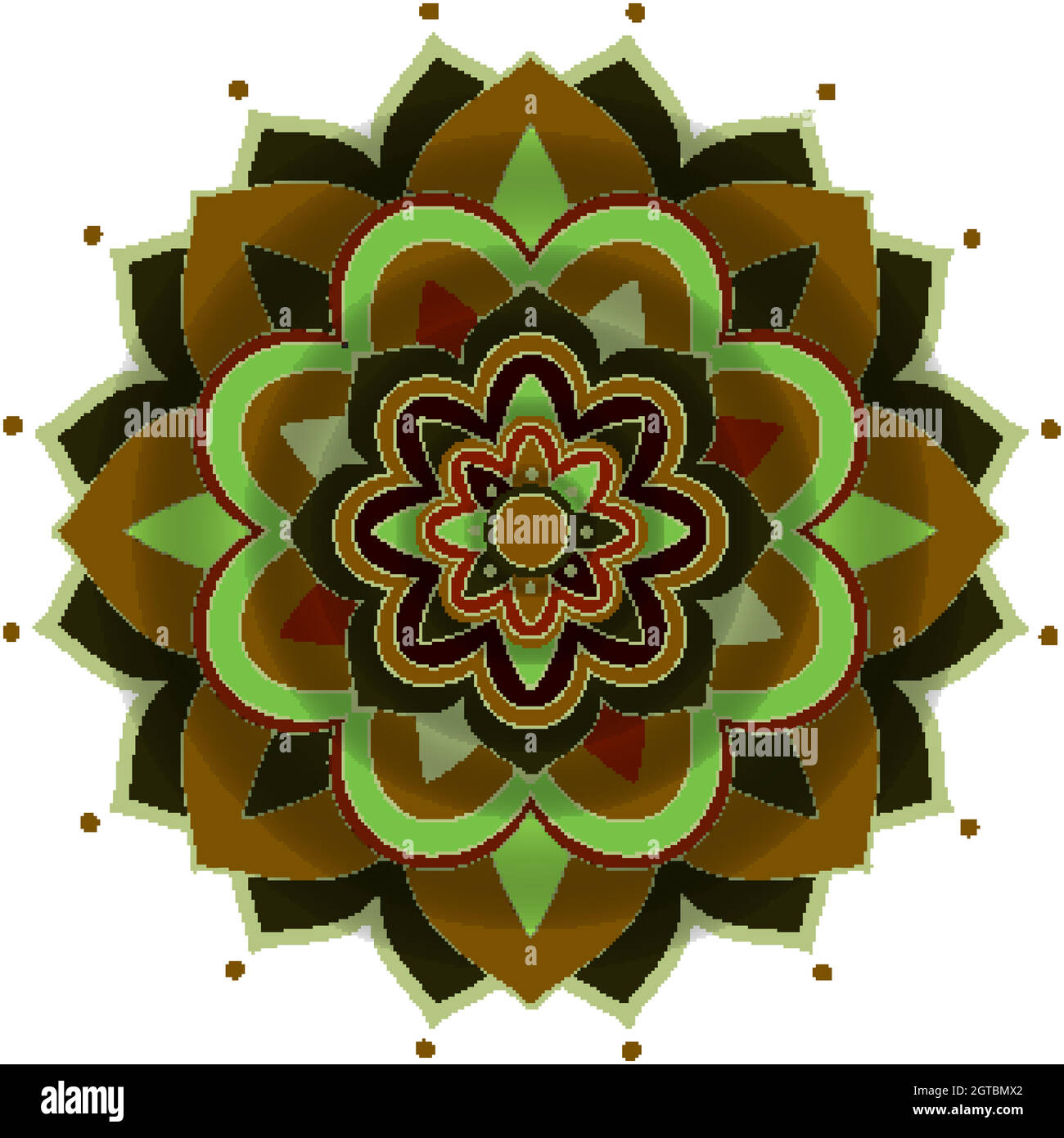 Mandala pattern design on white background Stock Vector Image & Art - Alamy