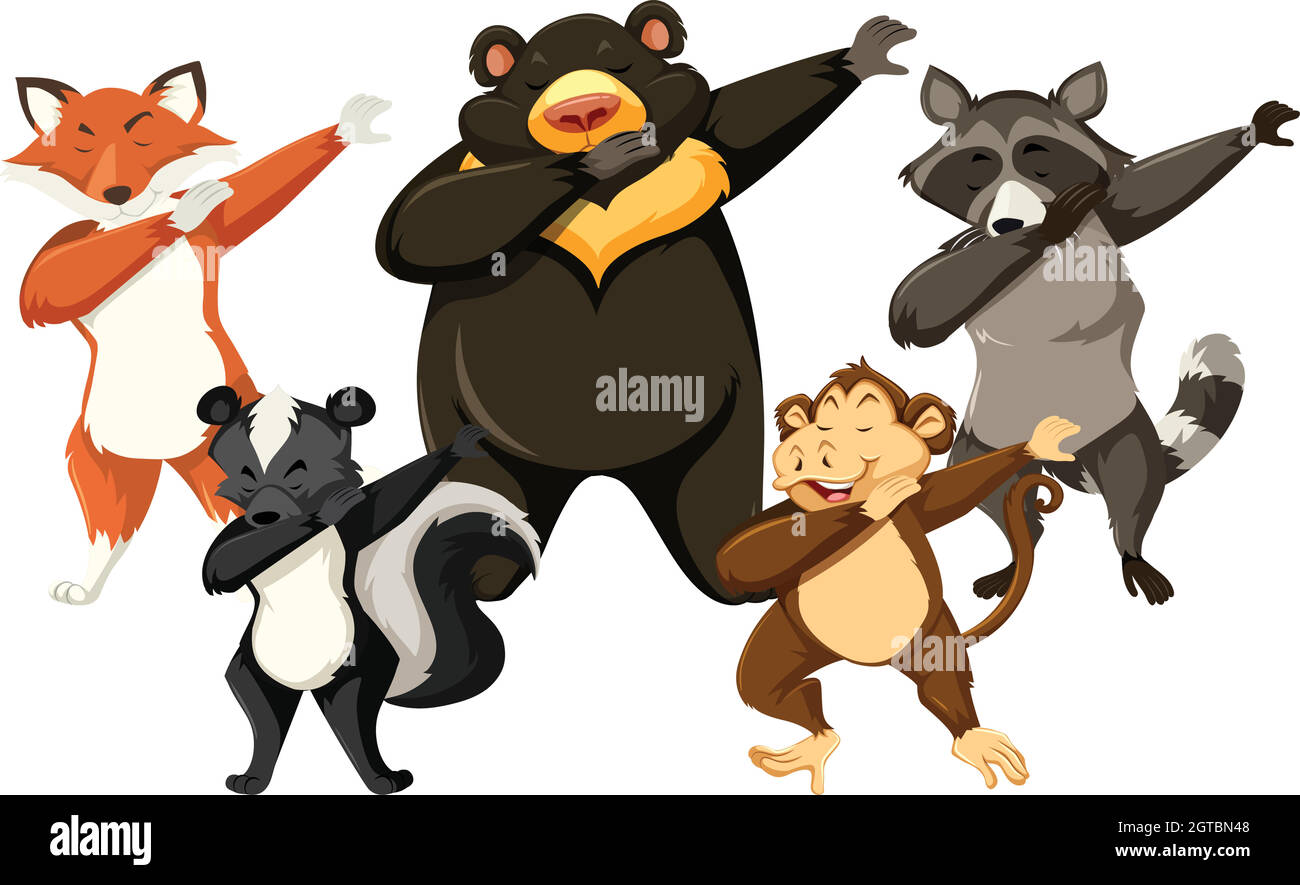 Set wild animals brown Stock Vector Images - Alamy