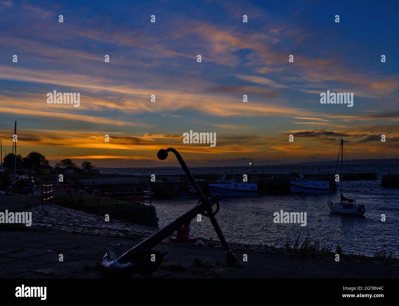 Fishing trawler harbour port seton hi-res stock photography and images ...