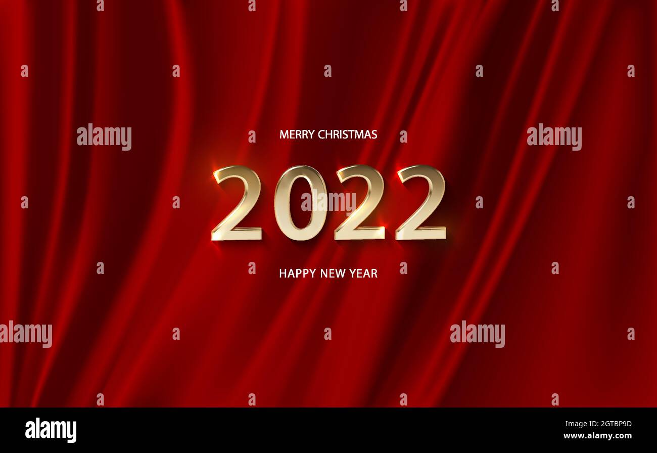 Golden numbers 2022 christmas Stock Vector Images - Alamy