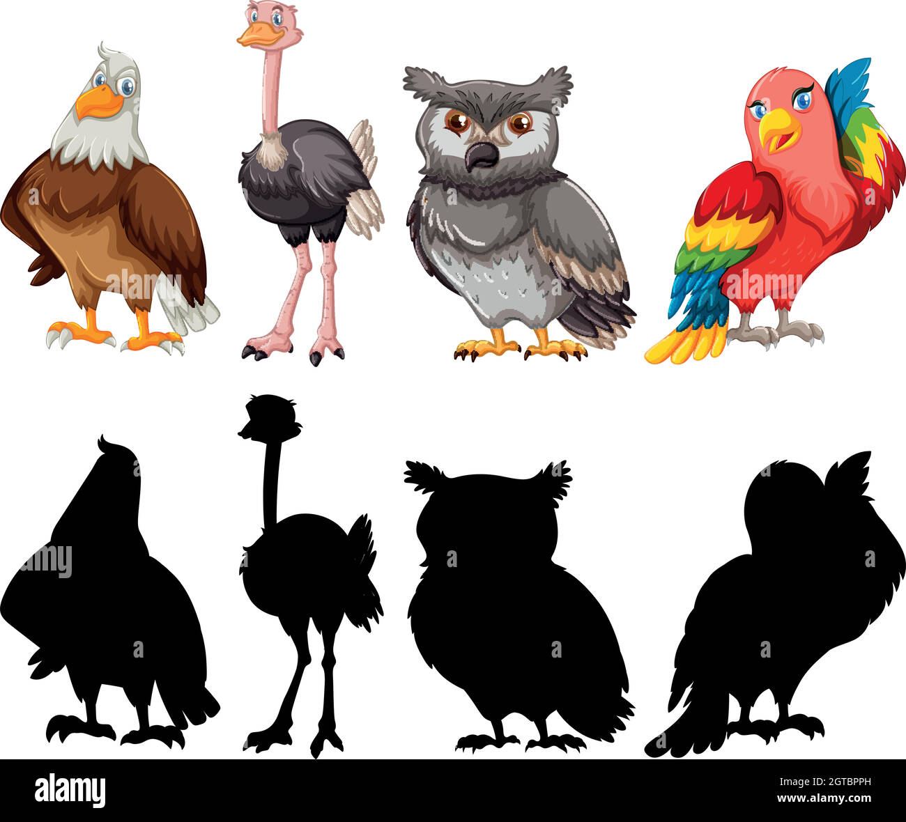 Silhouette parrot image Stock Vector Images - Alamy