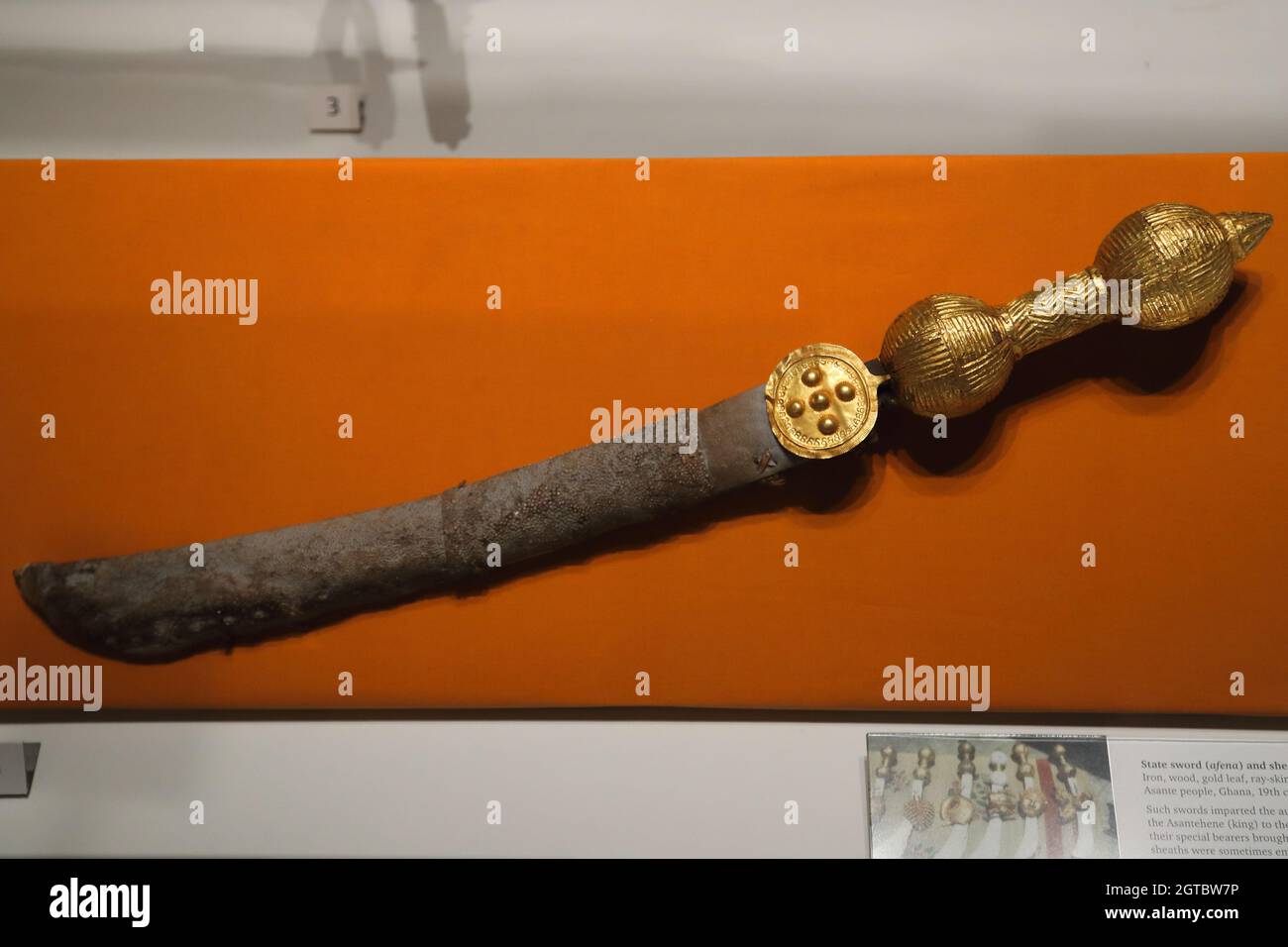 State Sword (afena) and sheath by the Asante people of Ghana at the ...