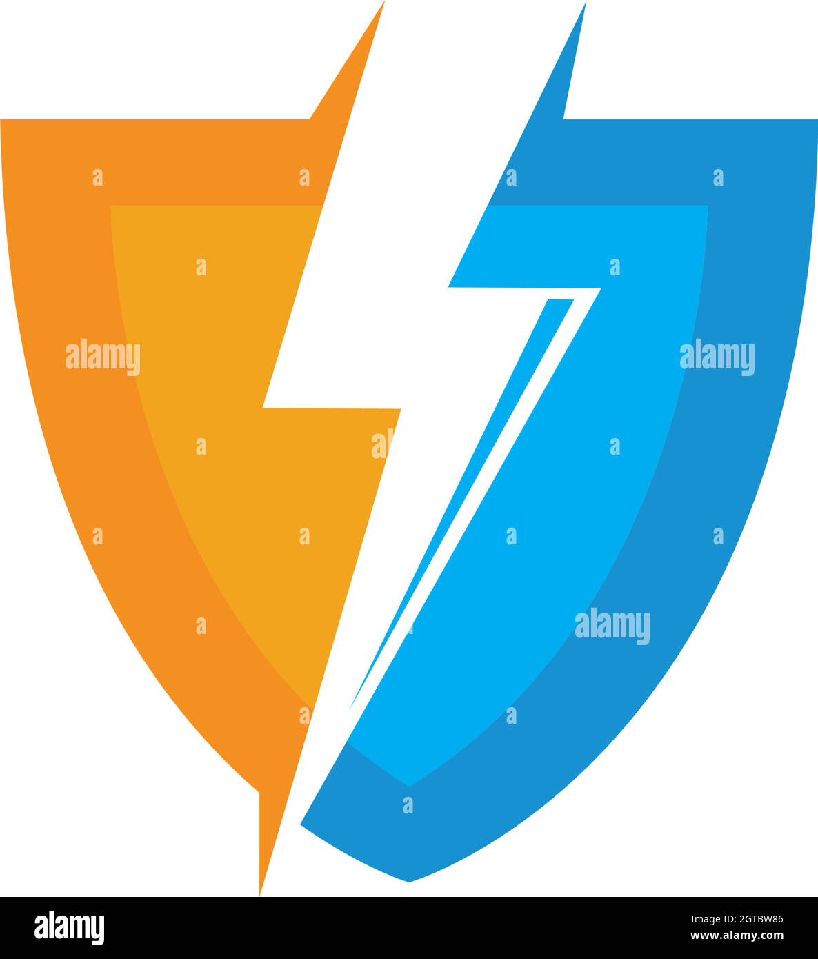 flash thunder bolt shield illustration vector Stock Vector Image & Art ...