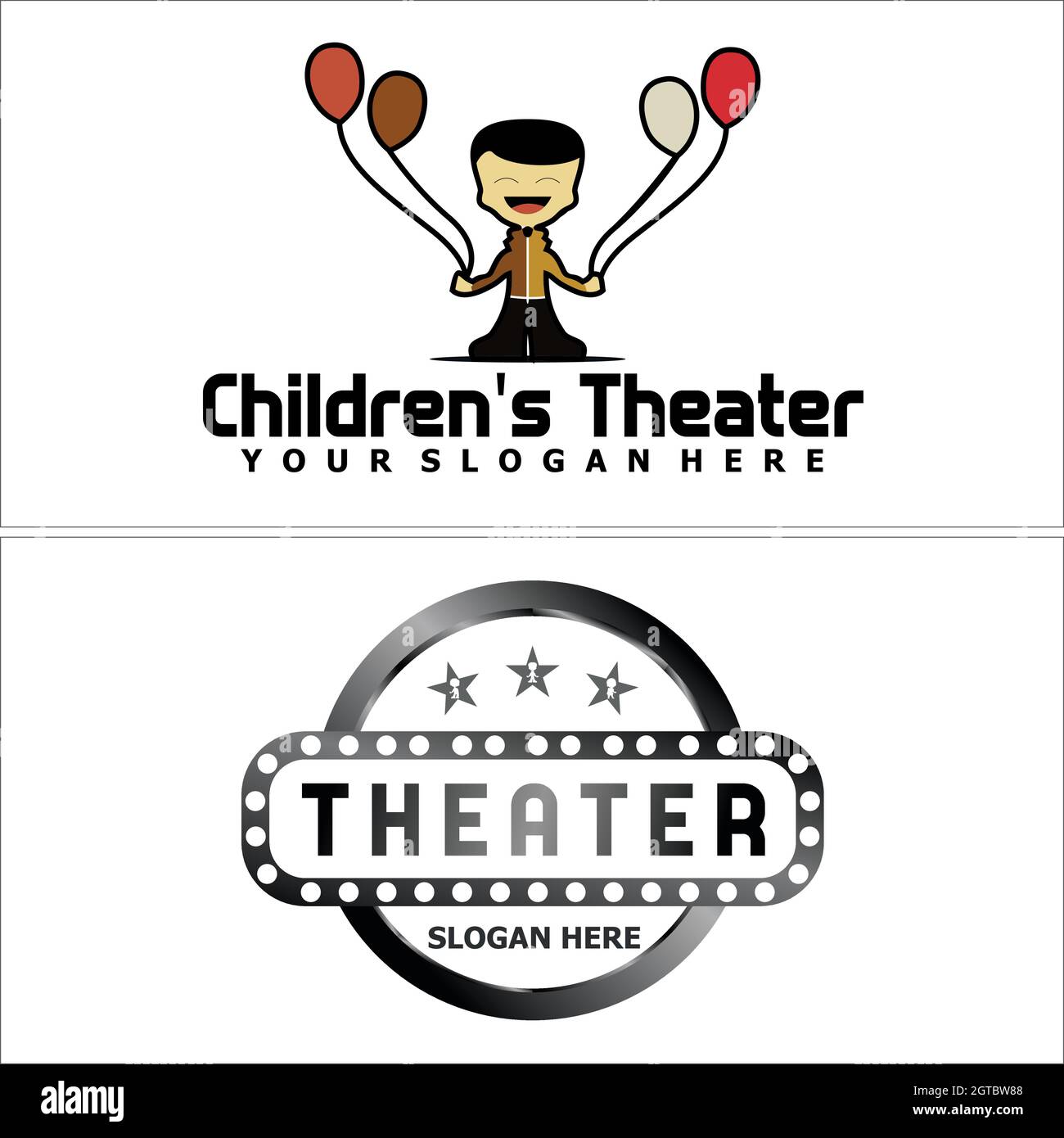Children theater logo design Stock Vector Image & Art - Alamy