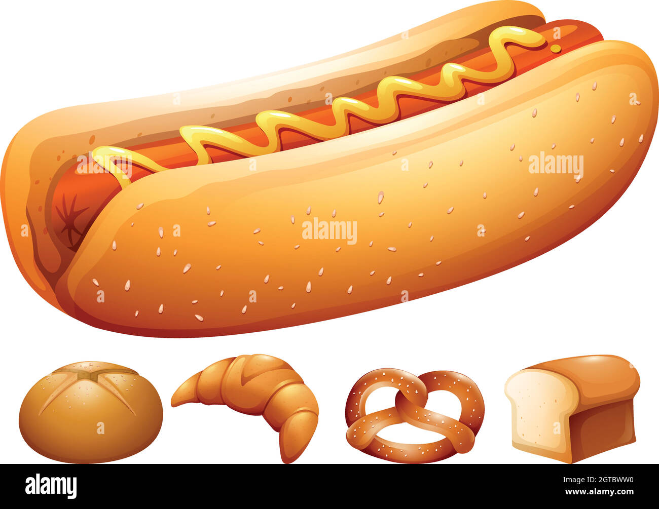 Bread Stock Vector Images - Alamy