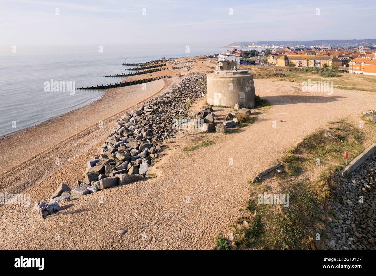 martello tower outside sovereign harbour in eastbourne east sussex ...