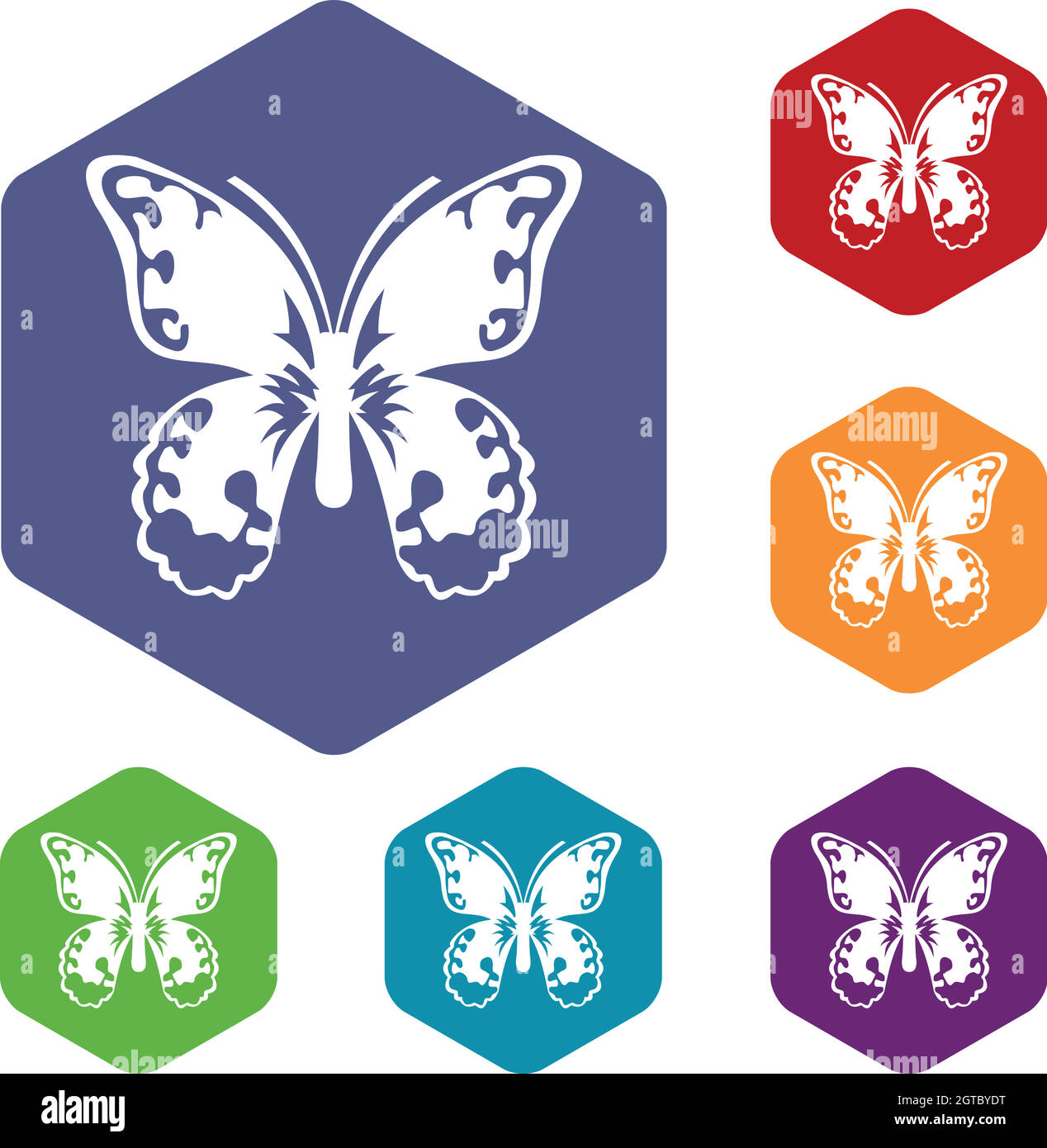 Butterfly icons set Stock Vector Image & Art - Alamy