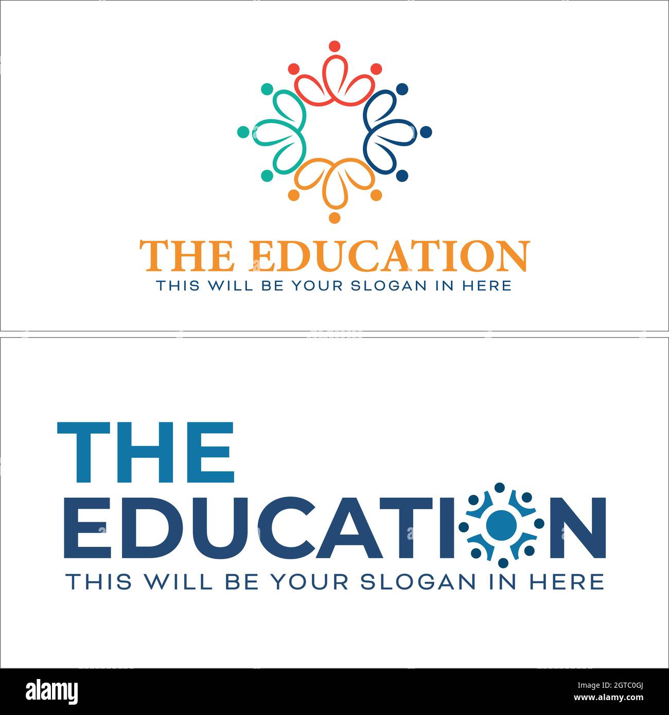 Education people community colorful logo design Stock Vector Image ...