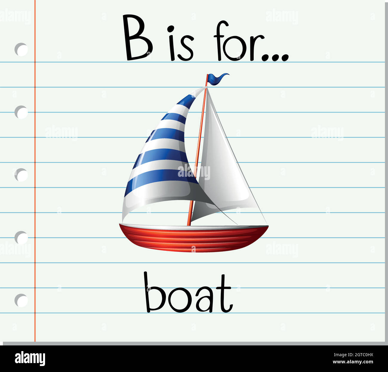 Flashcard letter B is for boat Stock Vector Image & Art - Alamy