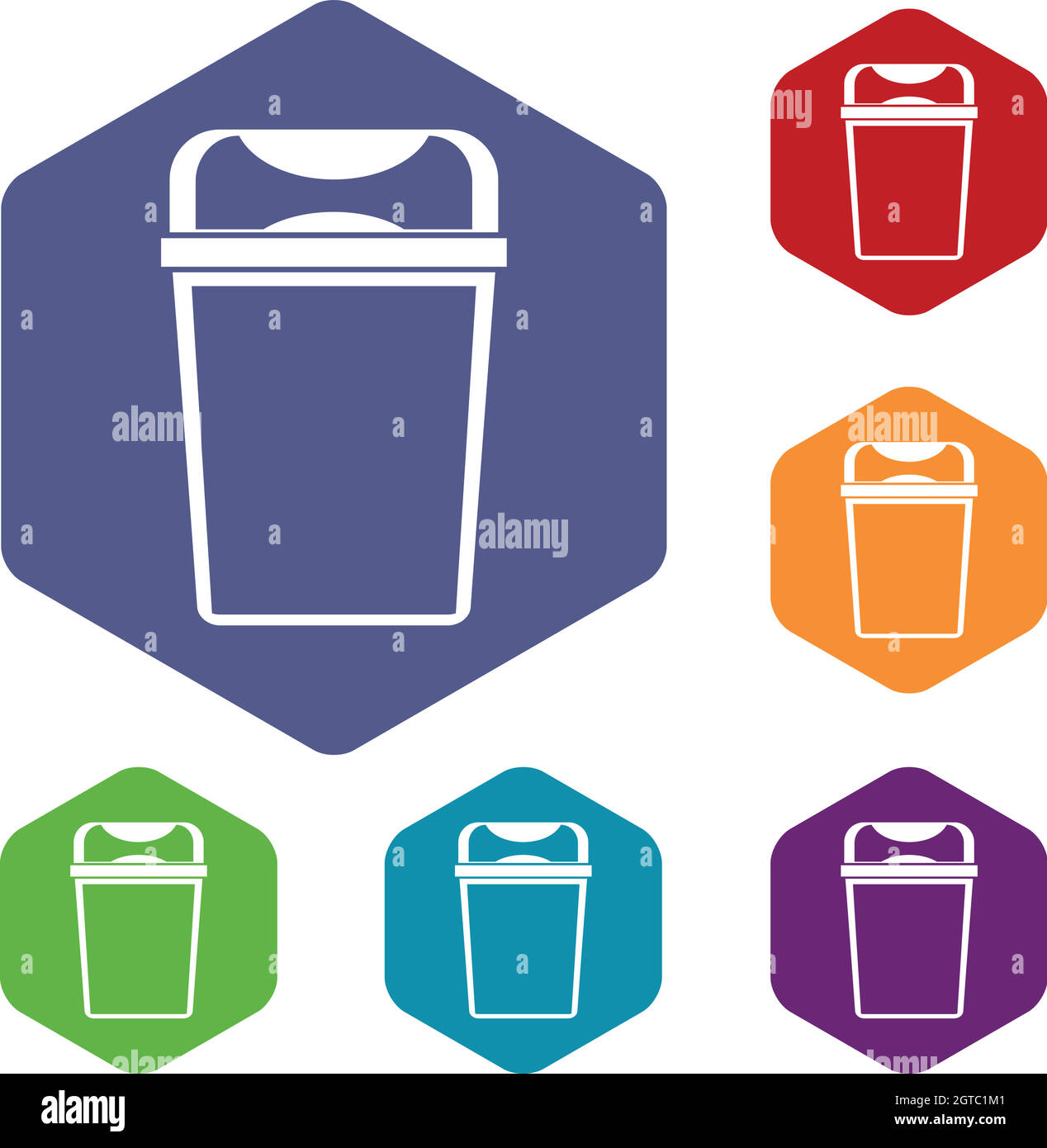 Trash can icons set Stock Vector Image & Art - Alamy