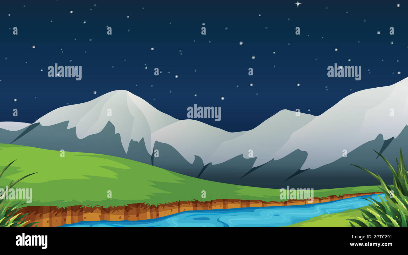 A nature template at night Stock Vector Image & Art - Alamy