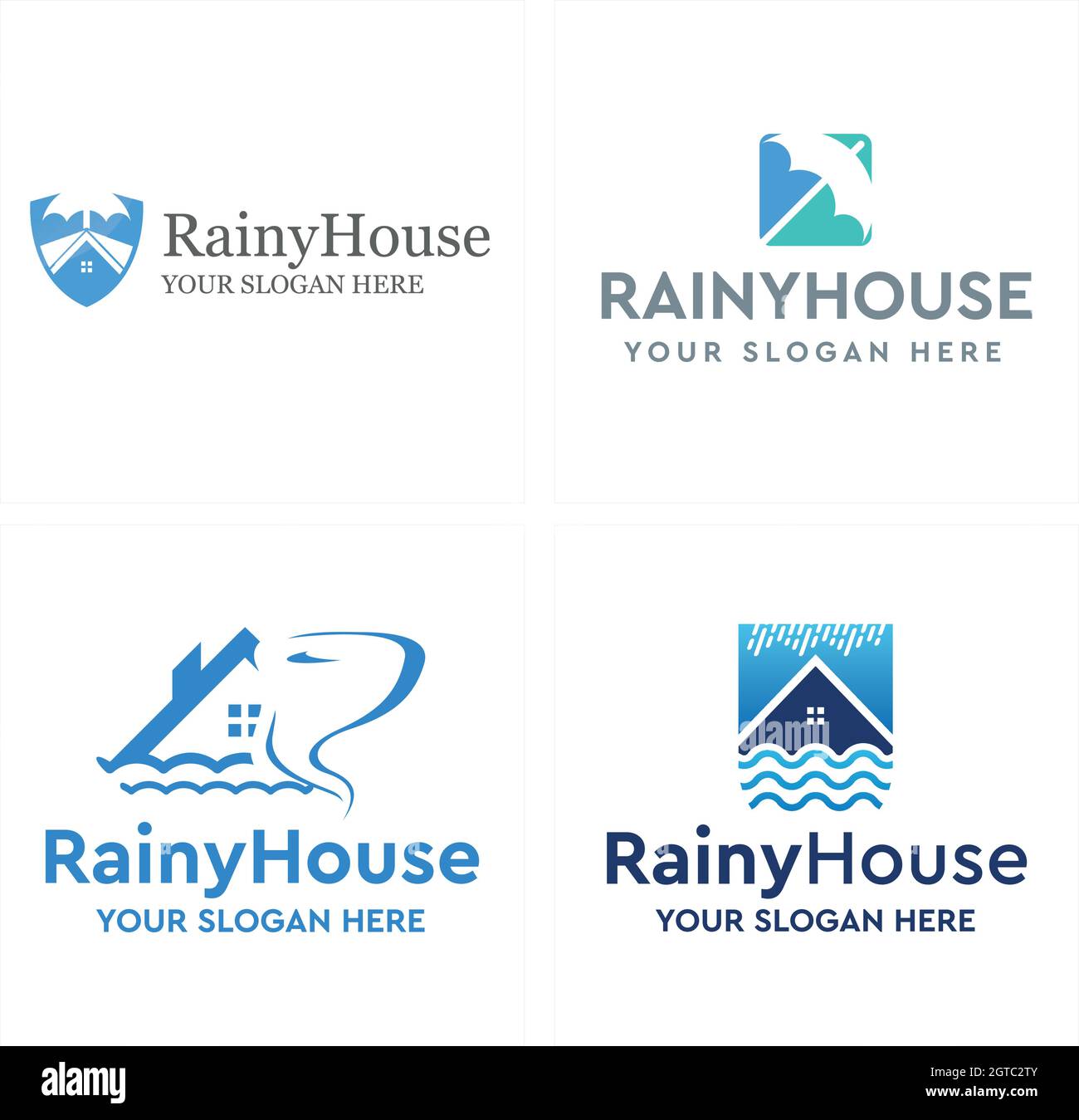 Set of construction rain house logo design Stock Vector Image & Art - Alamy