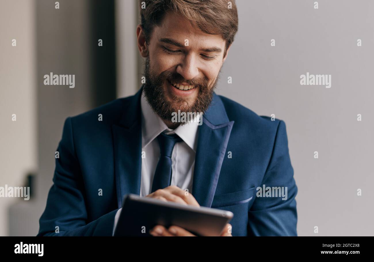 business man in suit lifestyle communication technology professional ...