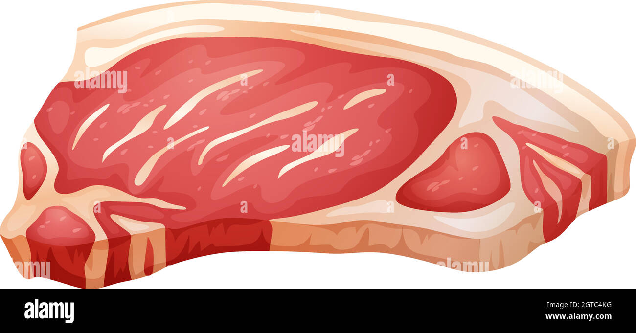 Raw piece pork fresh Stock Vector Images - Alamy