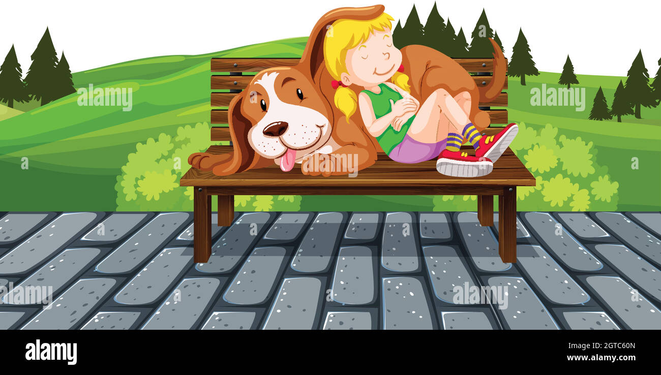 Person on park Stock Vector Images - Alamy