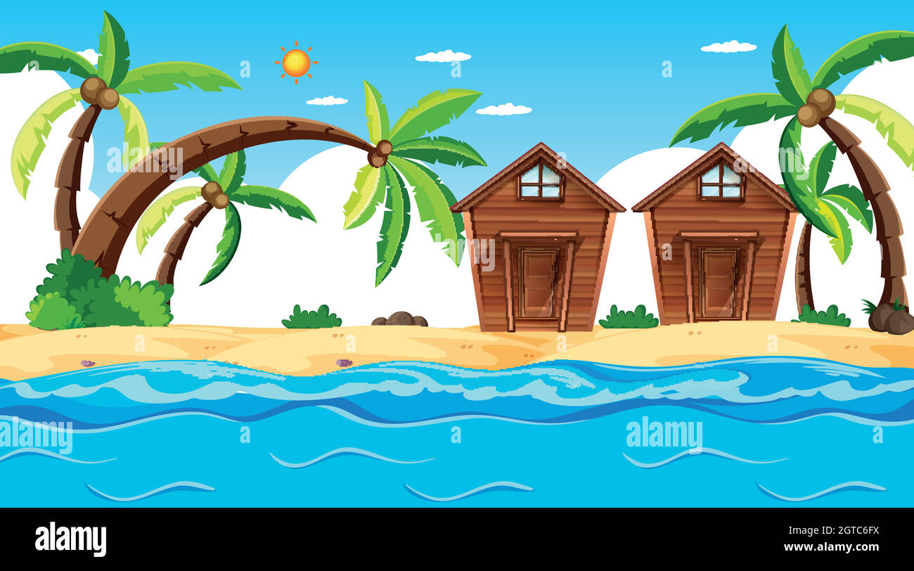 Beautiful colorful landscape Stock Vector Images - Alamy