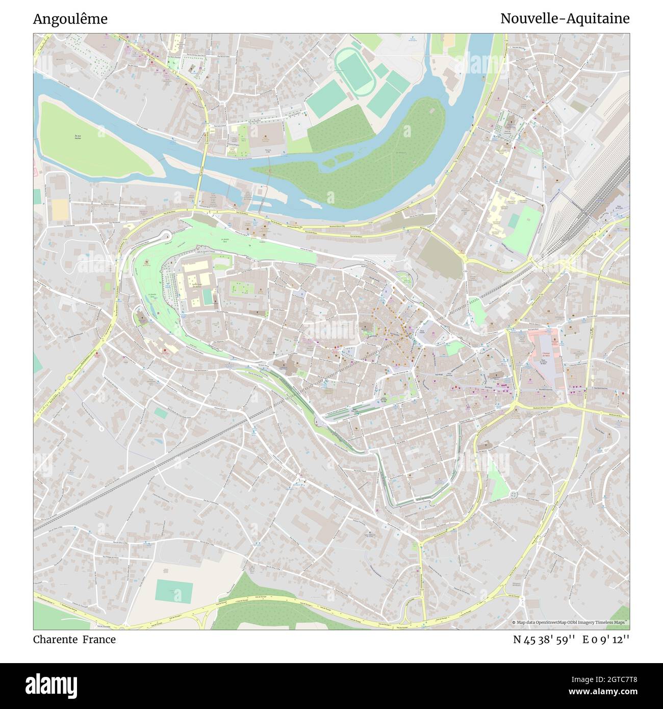 Angouleme map Cut Out Stock Images & Pictures - Alamy