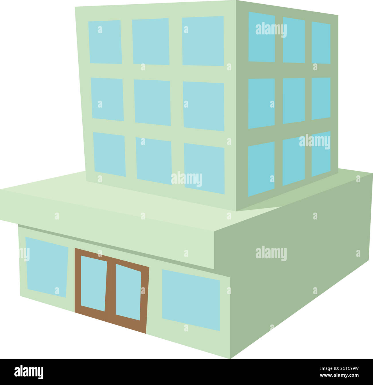 Cartoon Small Office Building