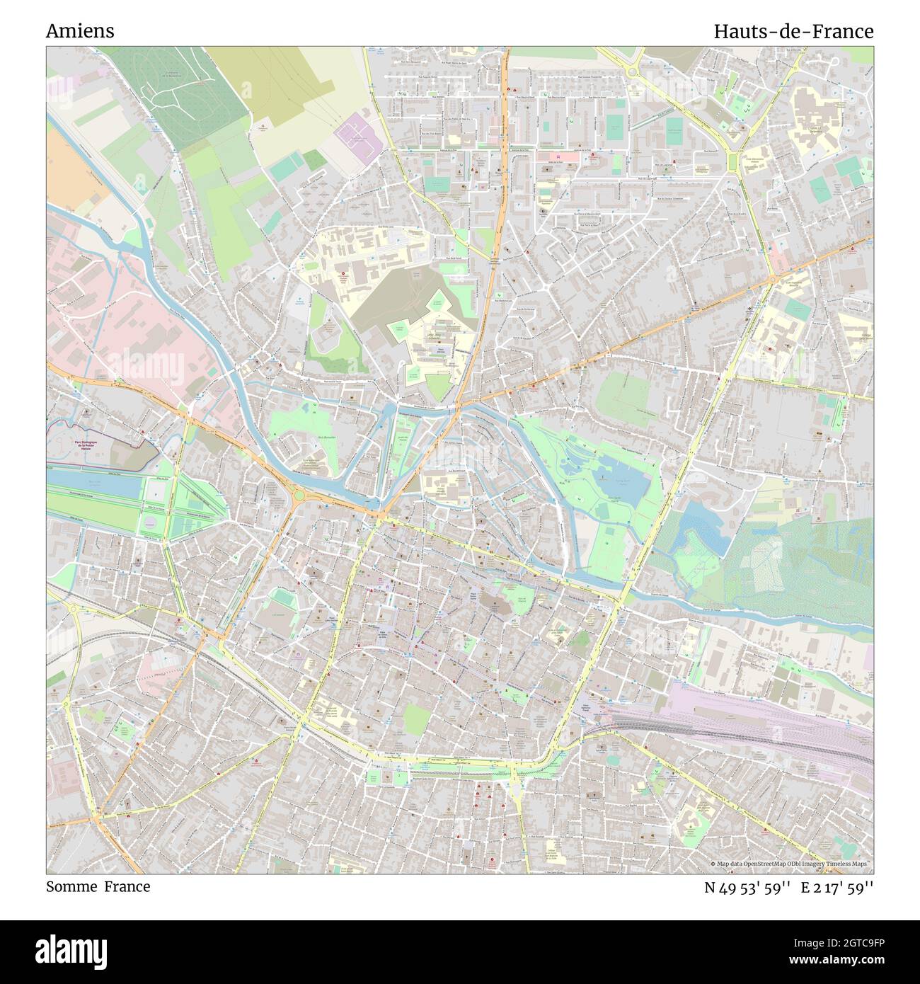 Amiens map hi-res stock photography and images - Alamy