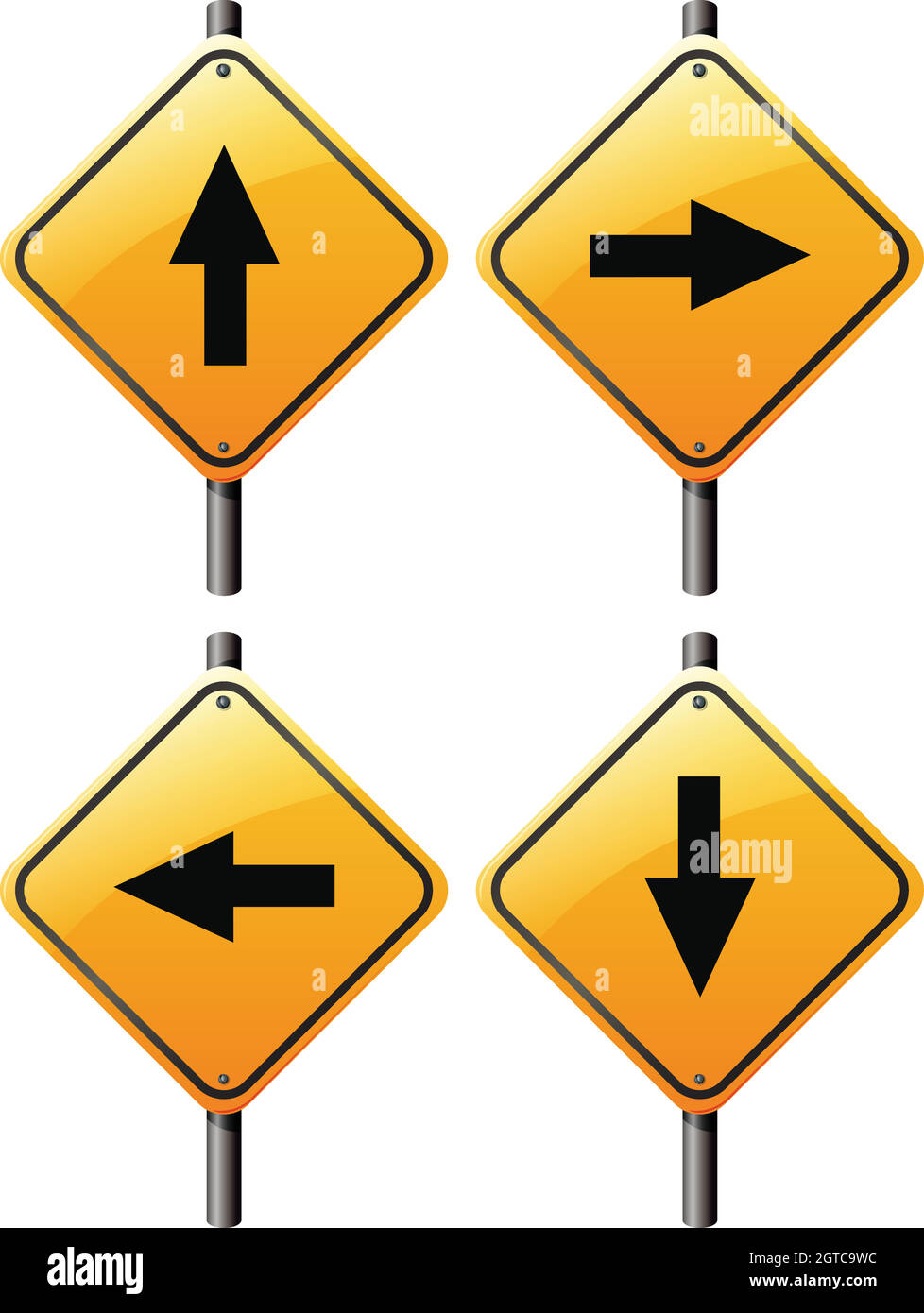 Street direction signs Cut Out Stock Images & Pictures - Alamy