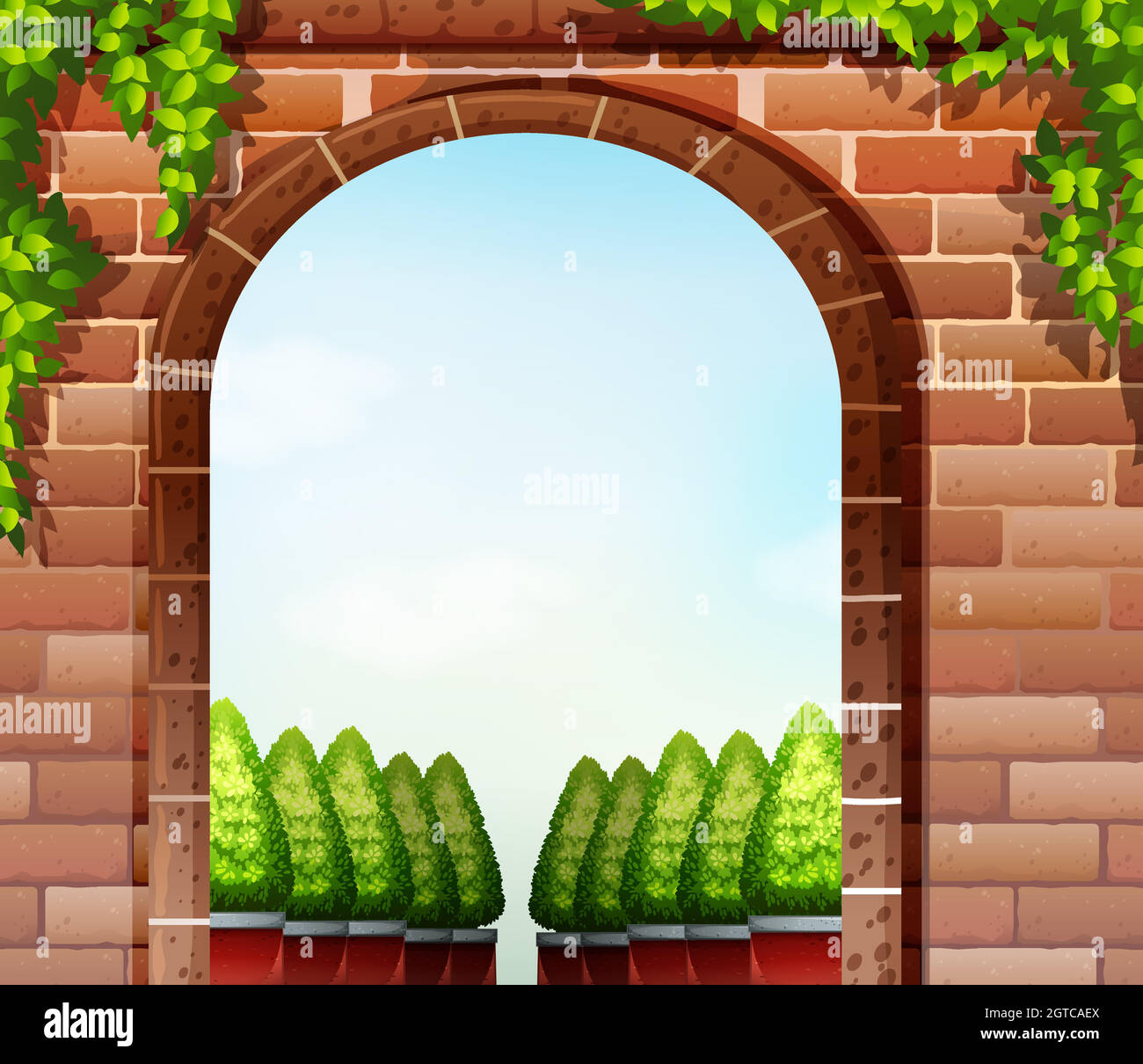 Living plants wall Stock Vector Images - Alamy