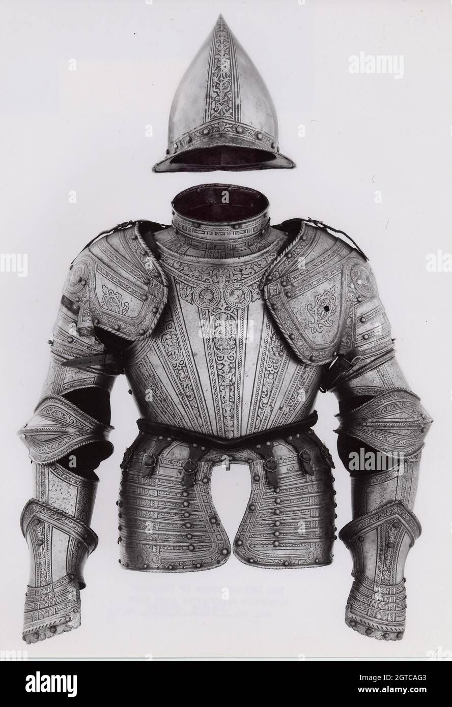 Vertical shot of a composite field armor for the protection of the body ...