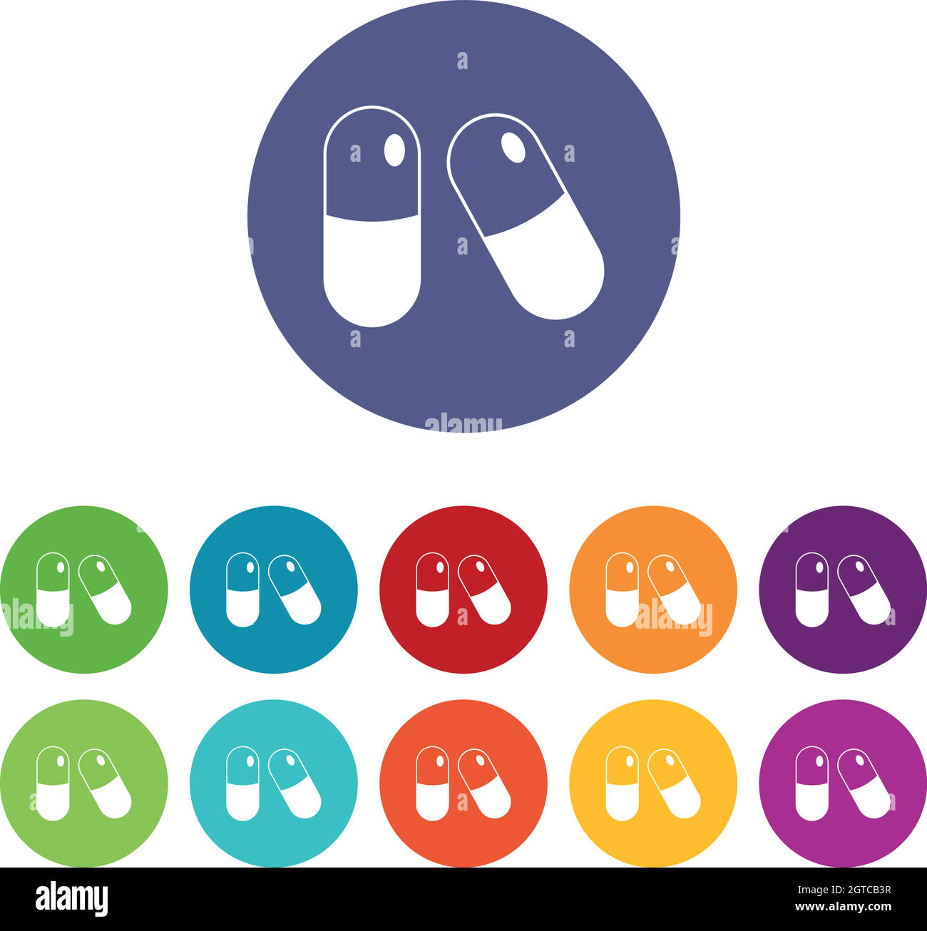 Pills set icons Stock Vector Image & Art - Alamy