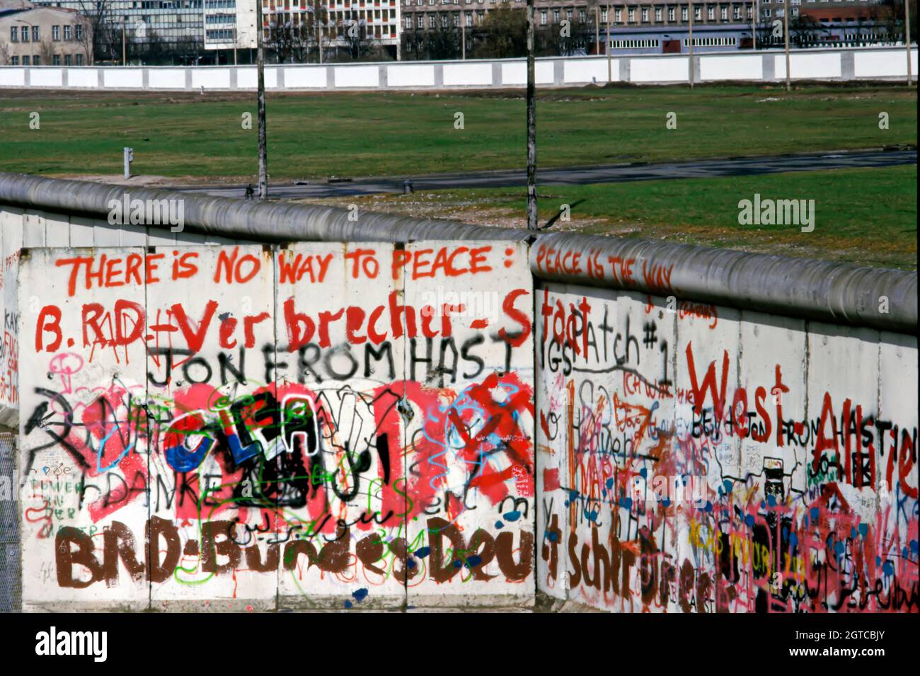April 1985 - Berlin, Germany - Graffiti on the west side of the Berlin ...