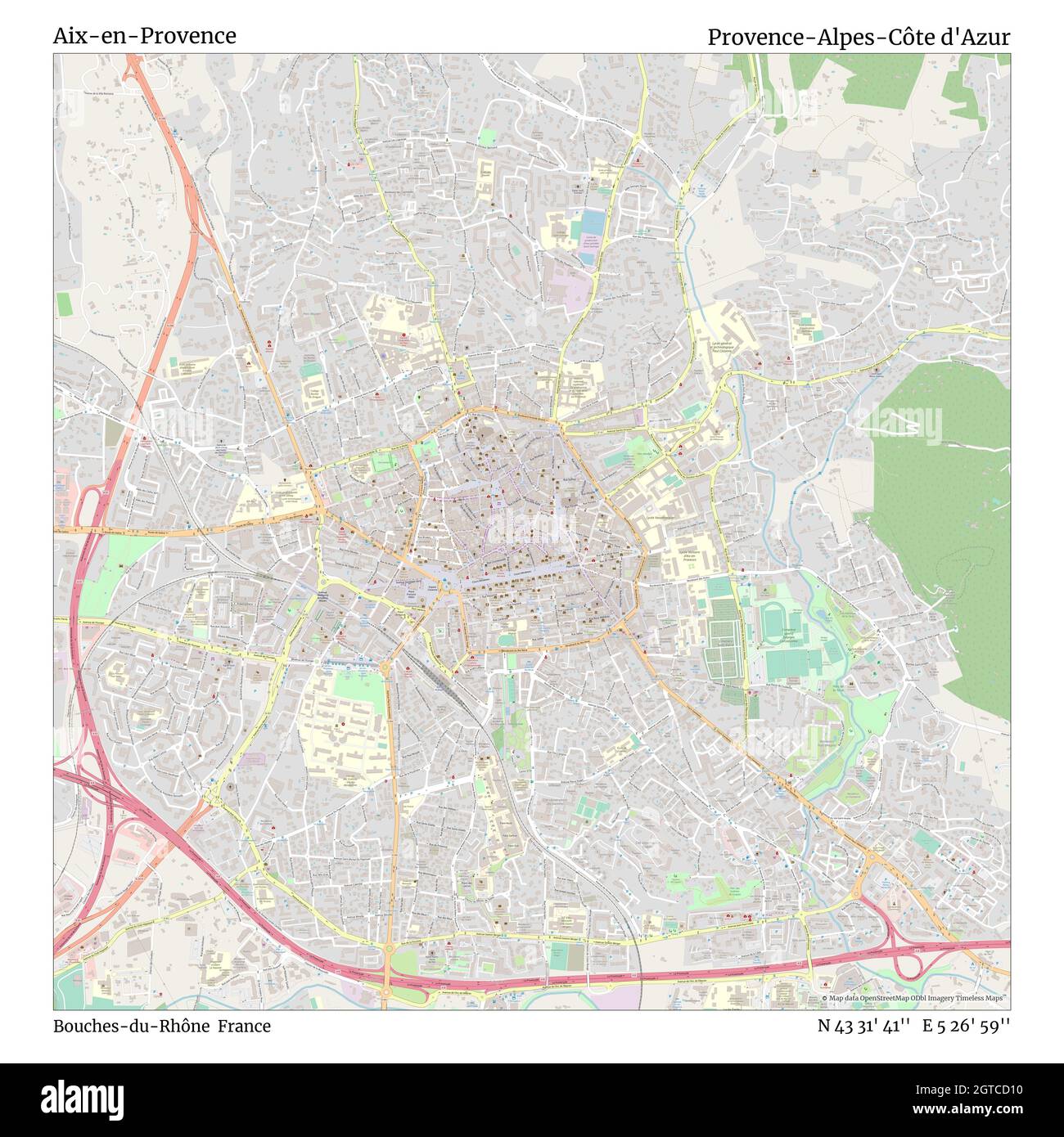 Aix en provence map Cut Out Stock Images & Pictures - Alamy