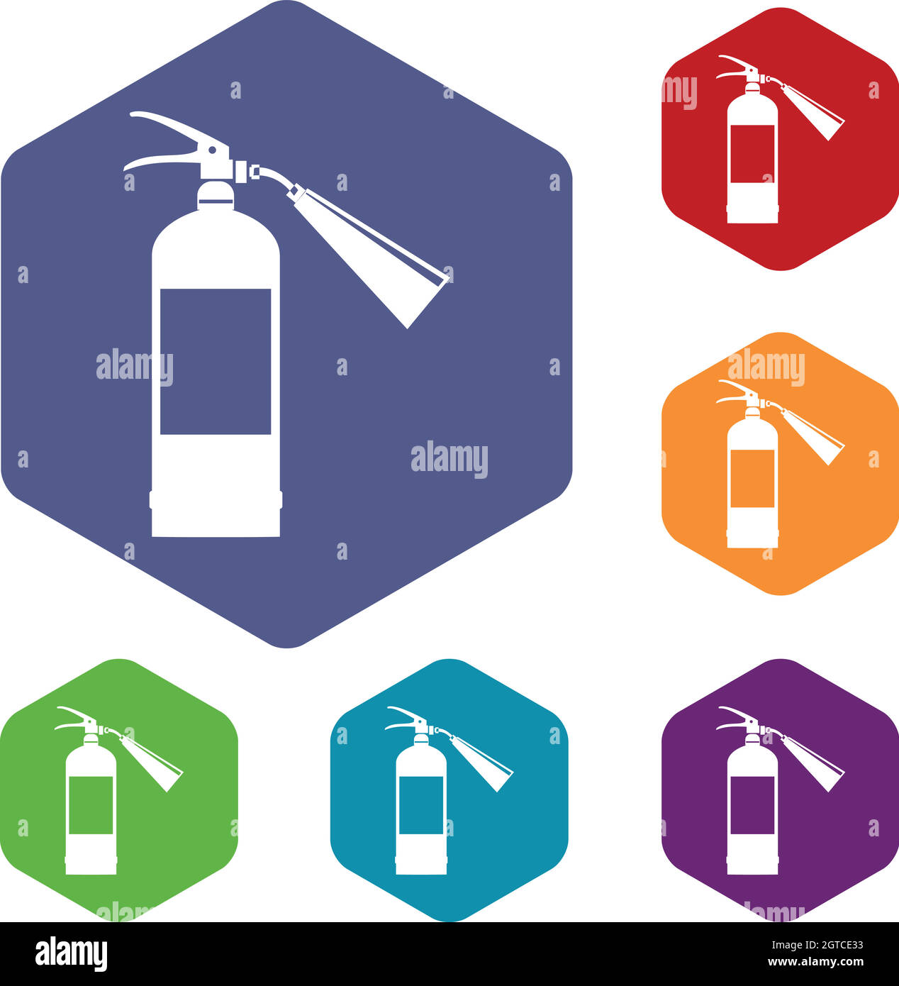 Fire extinguisher icons set Stock Vector Image & Art - Alamy