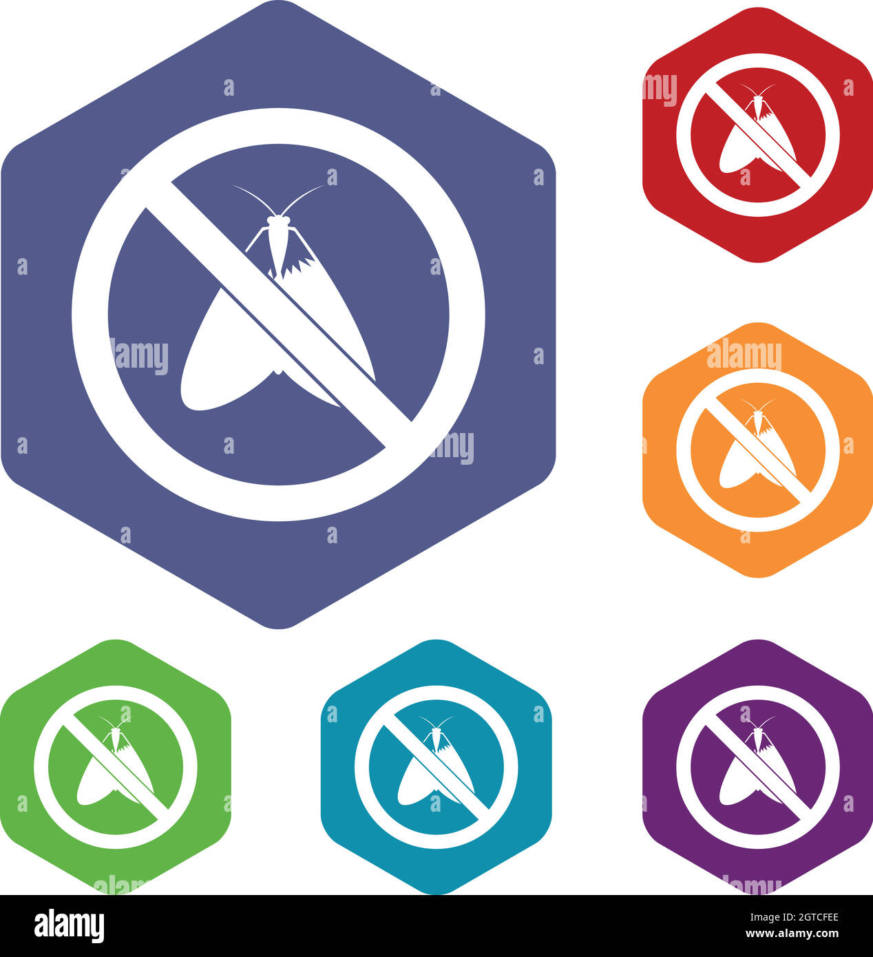 No moth sign icons set Stock Vector Image & Art - Alamy