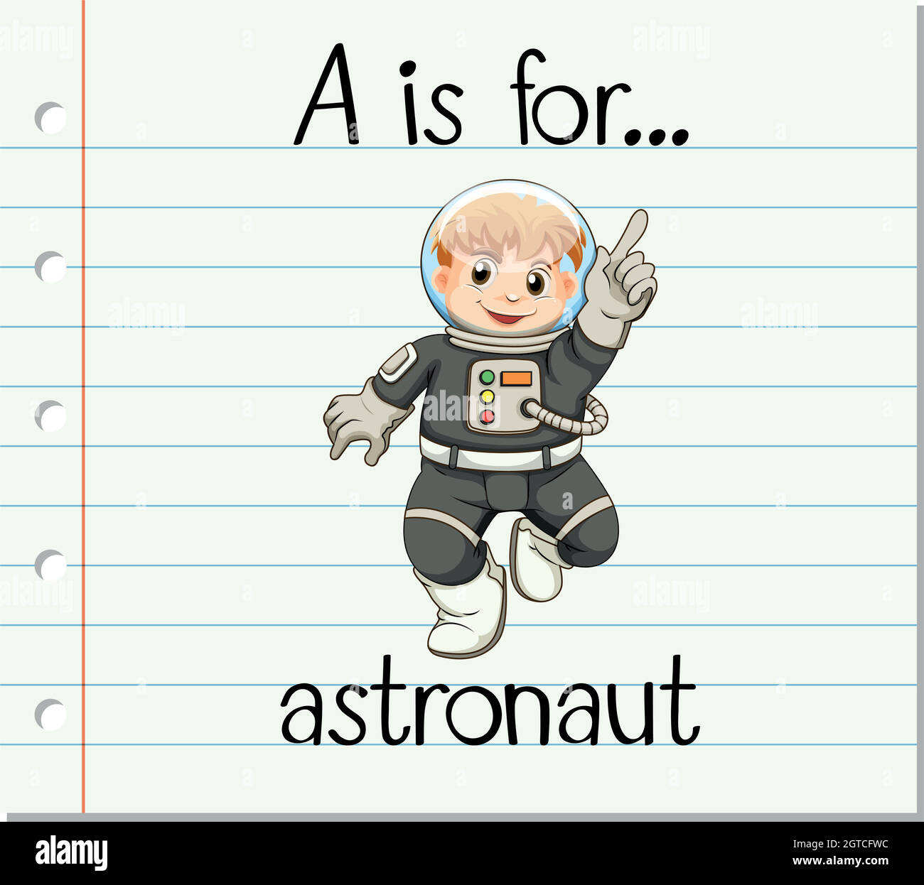 Letter A Astronaut
