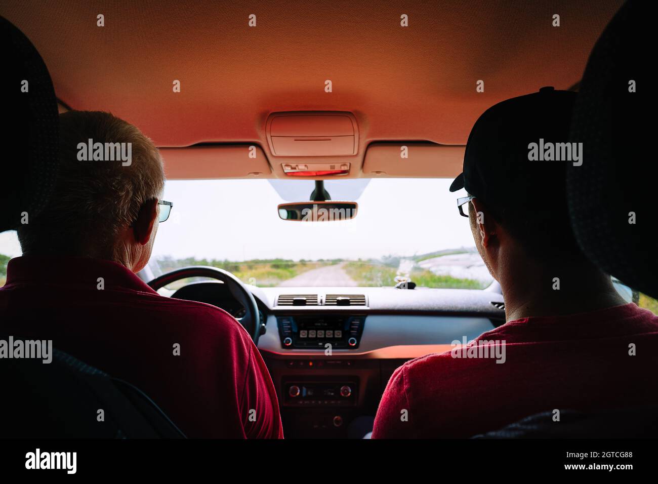 Senior car driver rear view hi-res stock photography and images - Alamy