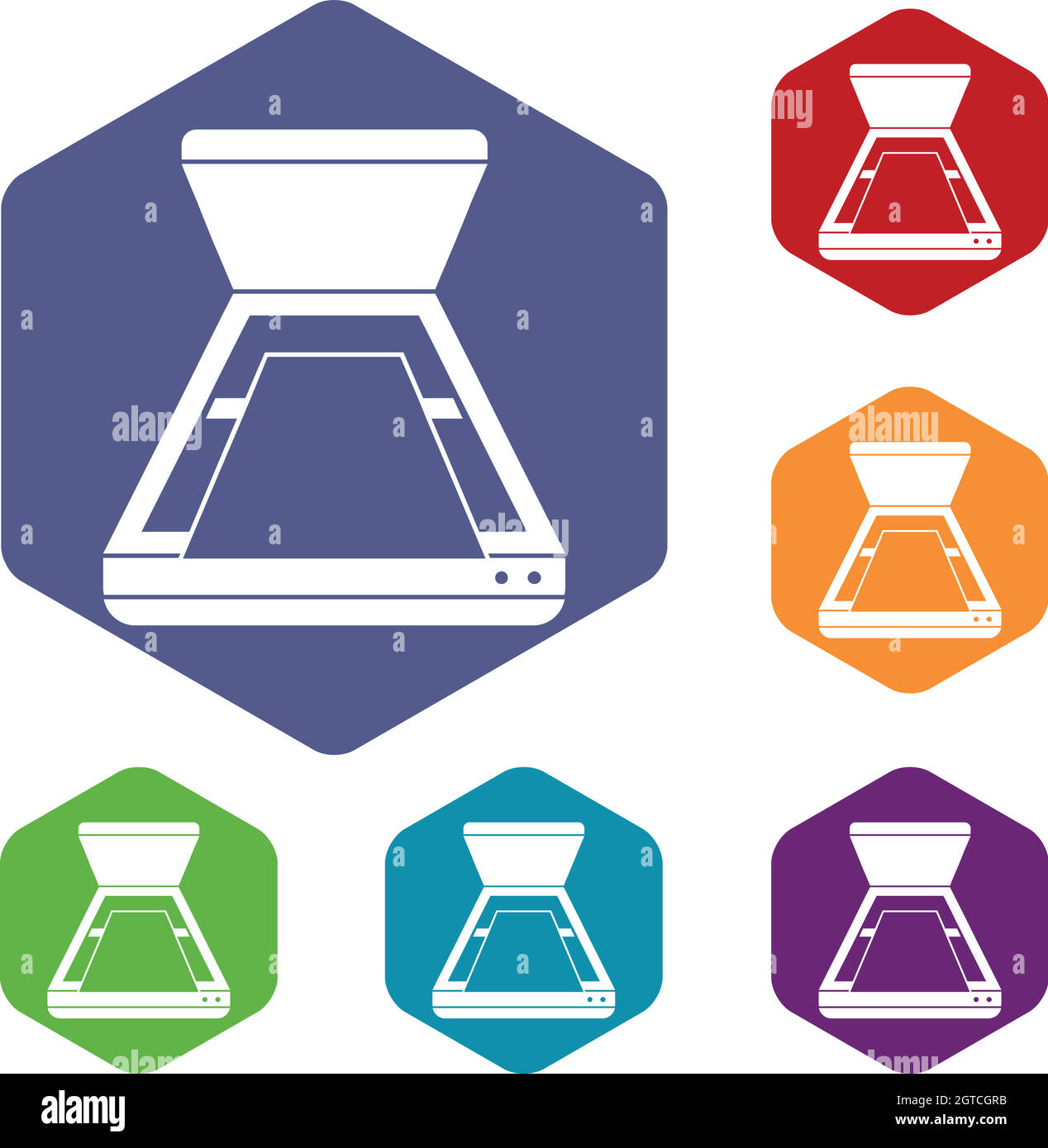 Open scanner icons set Stock Vector Image & Art - Alamy