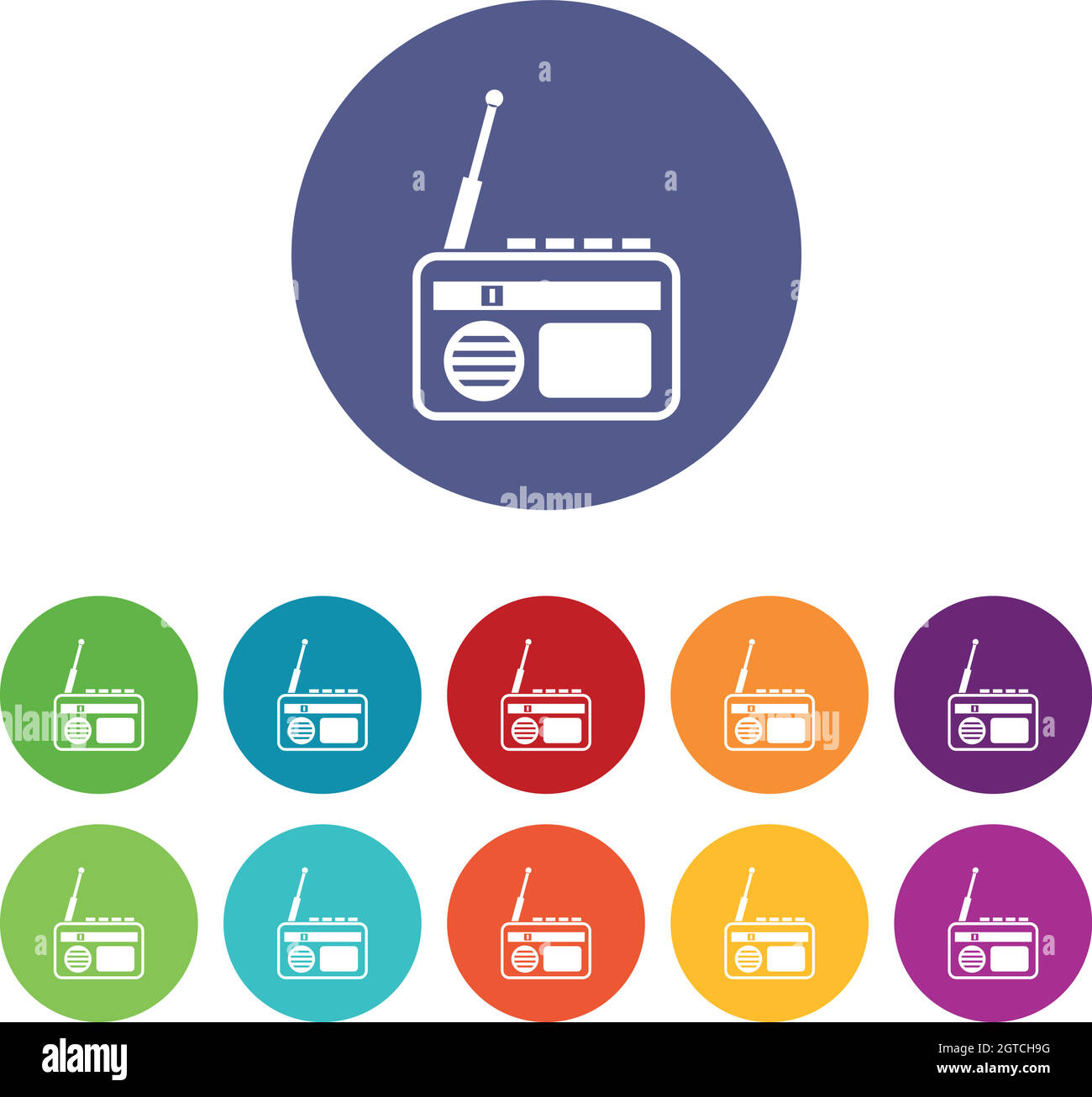 Radio set icons Stock Vector Image & Art - Alamy