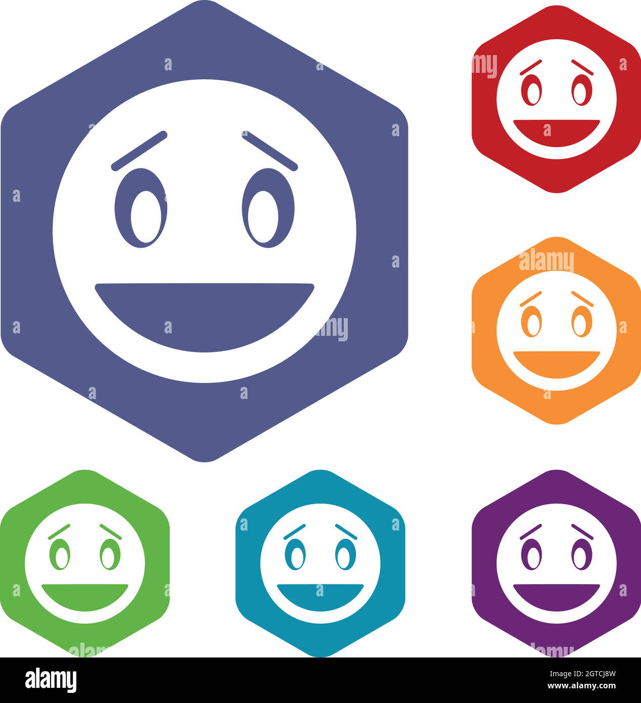 Confused emoticon icons set Stock Vector Image & Art - Alamy
