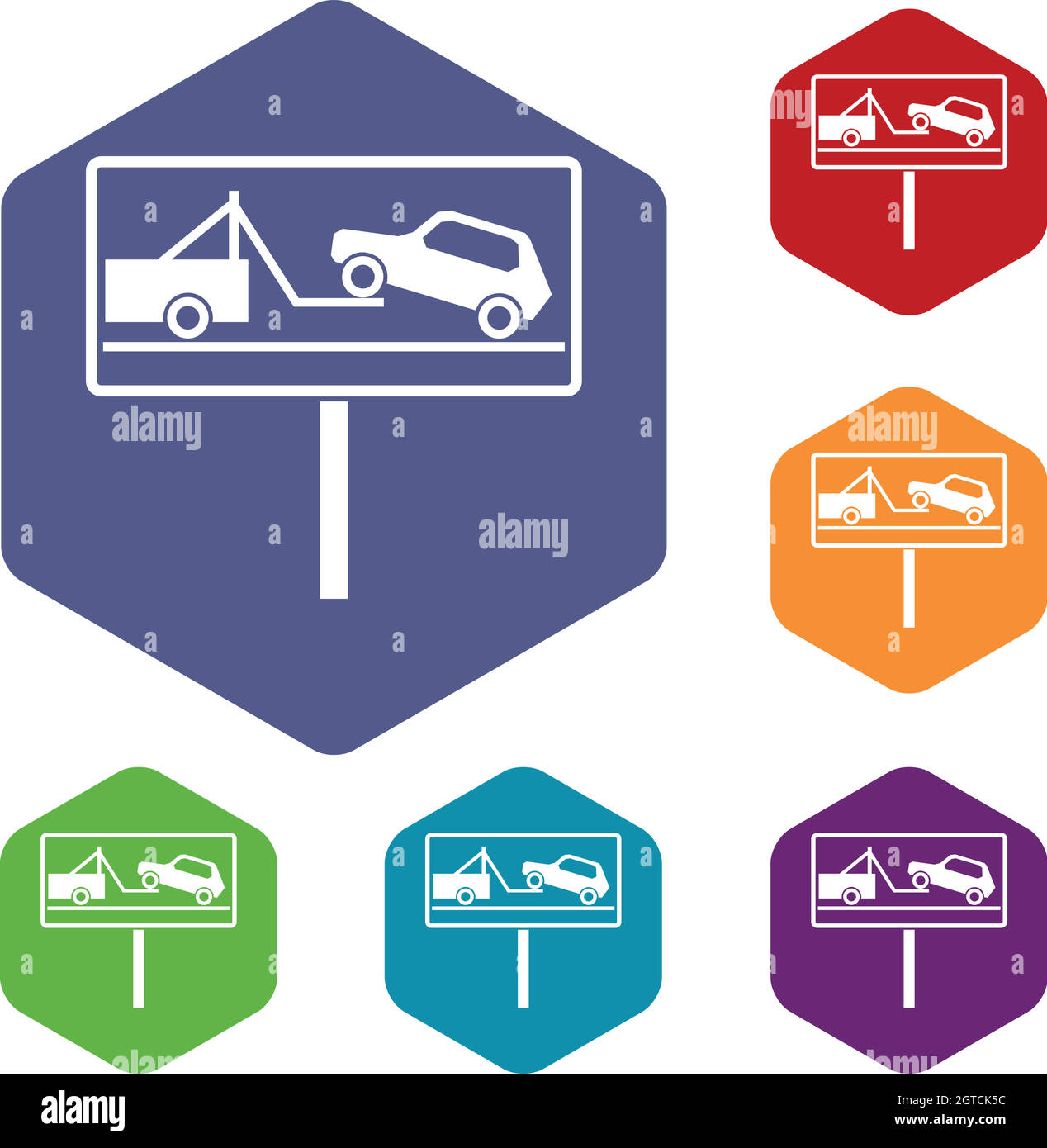 No parking road sign crane Stock Vector Images - Alamy