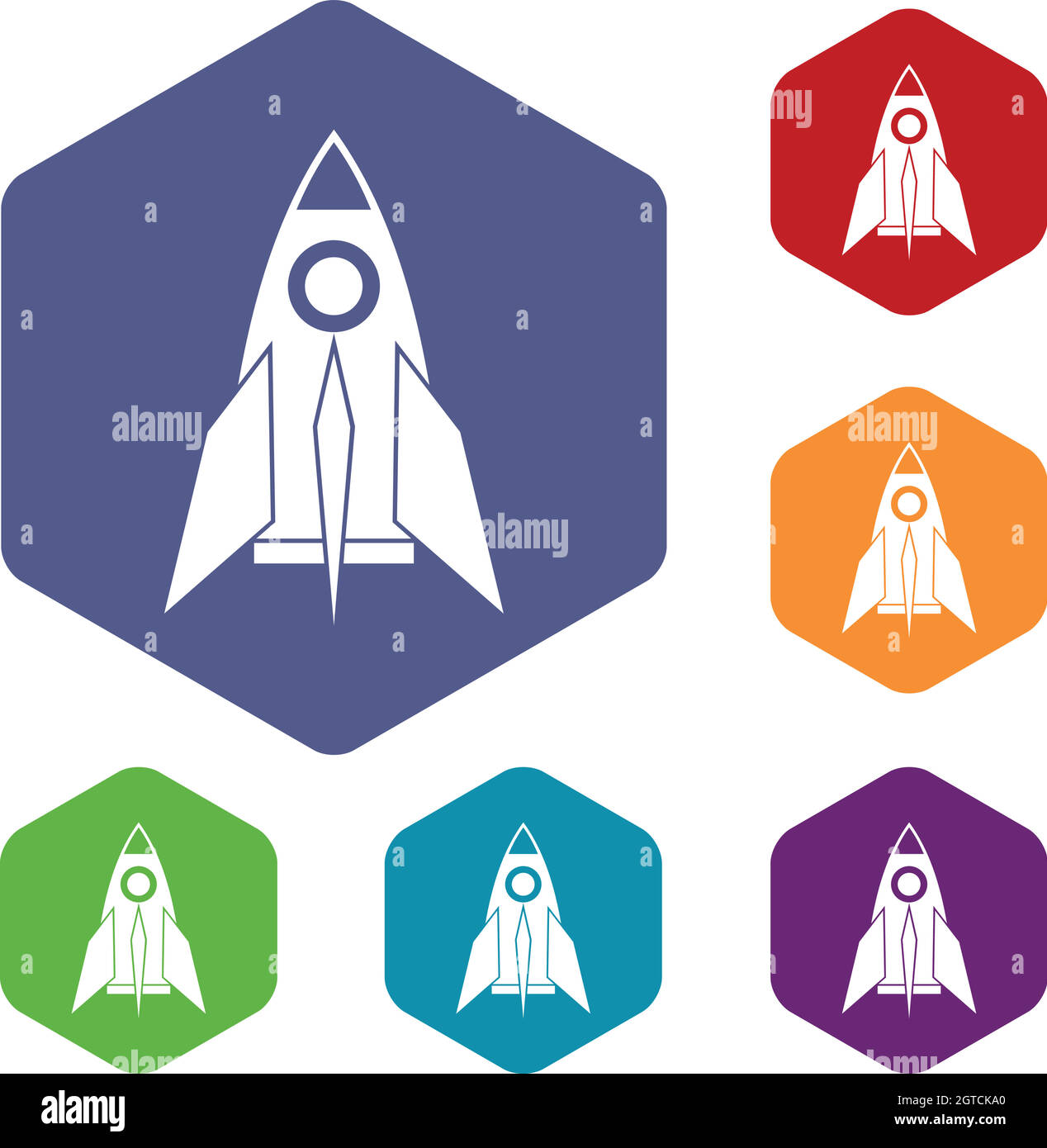 Rocket icons set Stock Vector Image & Art - Alamy