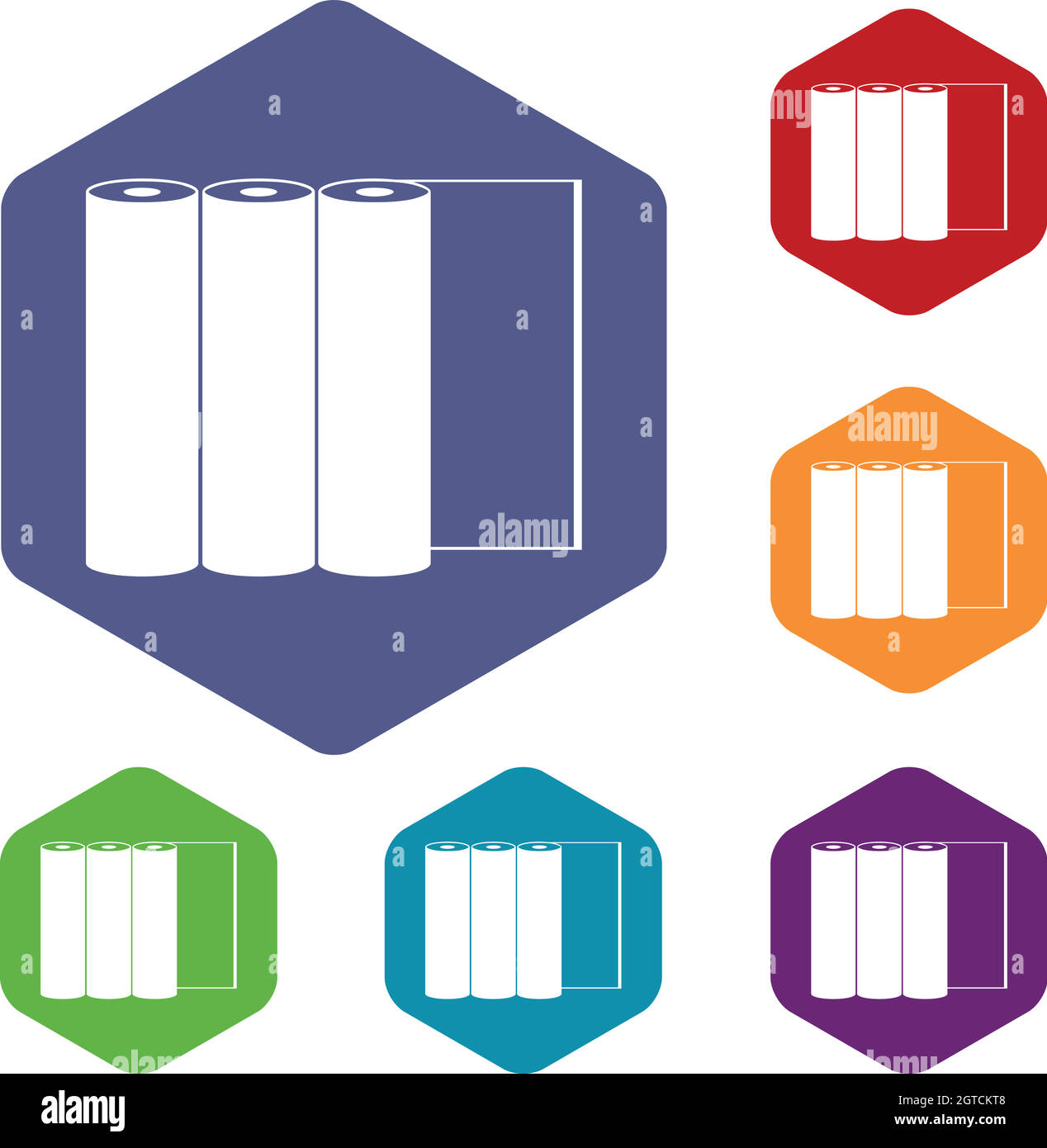 Large paper rolls Stock Vector Images - Alamy