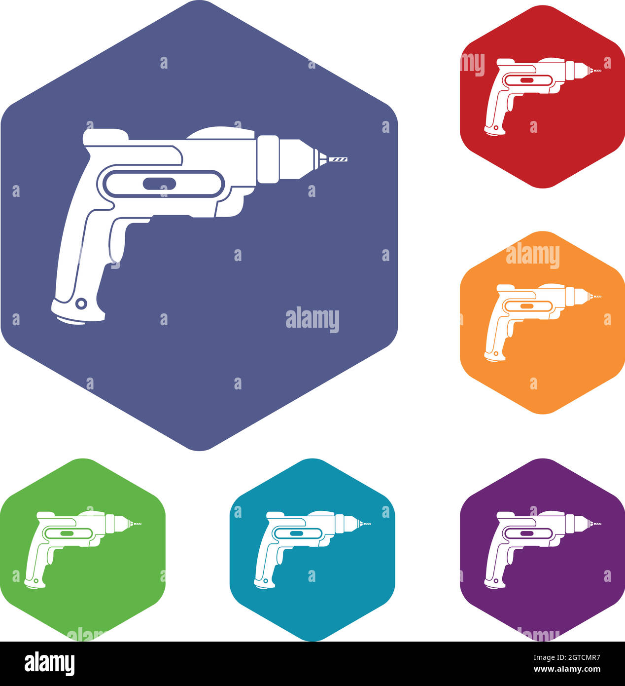 Hand drill icons set Stock Vector Image & Art - Alamy