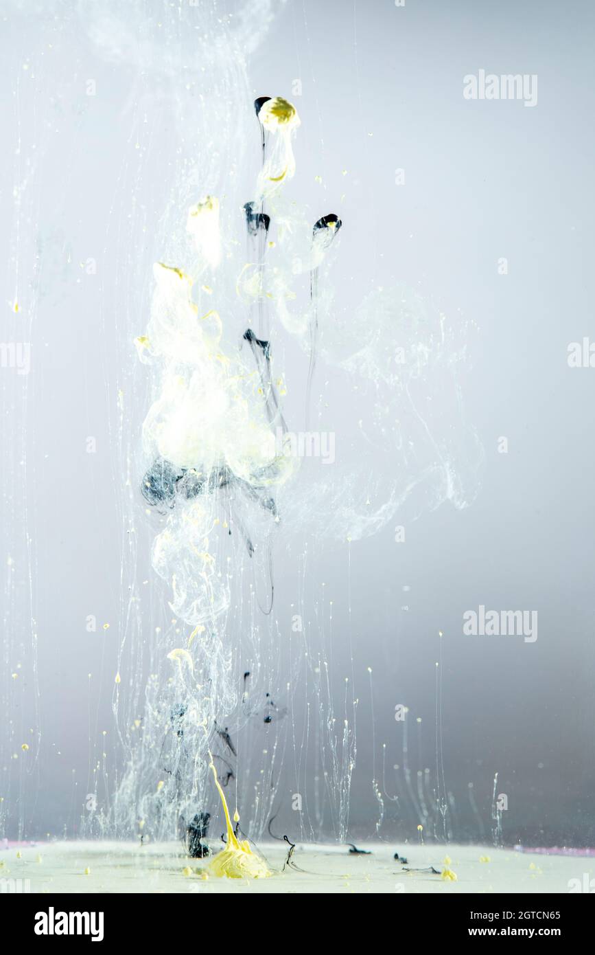 colours dropped in water Stock Photo - Alamy