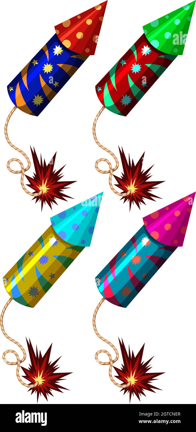 Firework in different colors Stock Vector Image & Art - Alamy