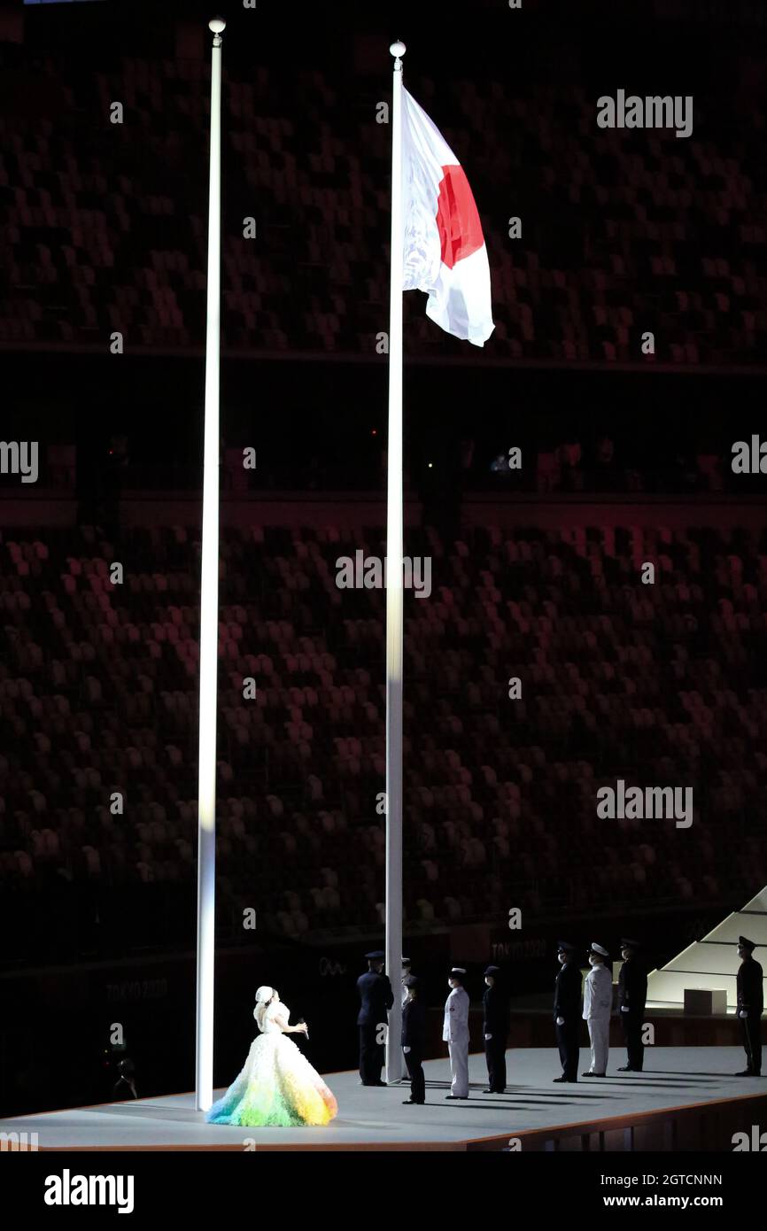JULY 23rd, 2021 - TOKYO, JAPAN: MISIA sings the National Anthem of ...
