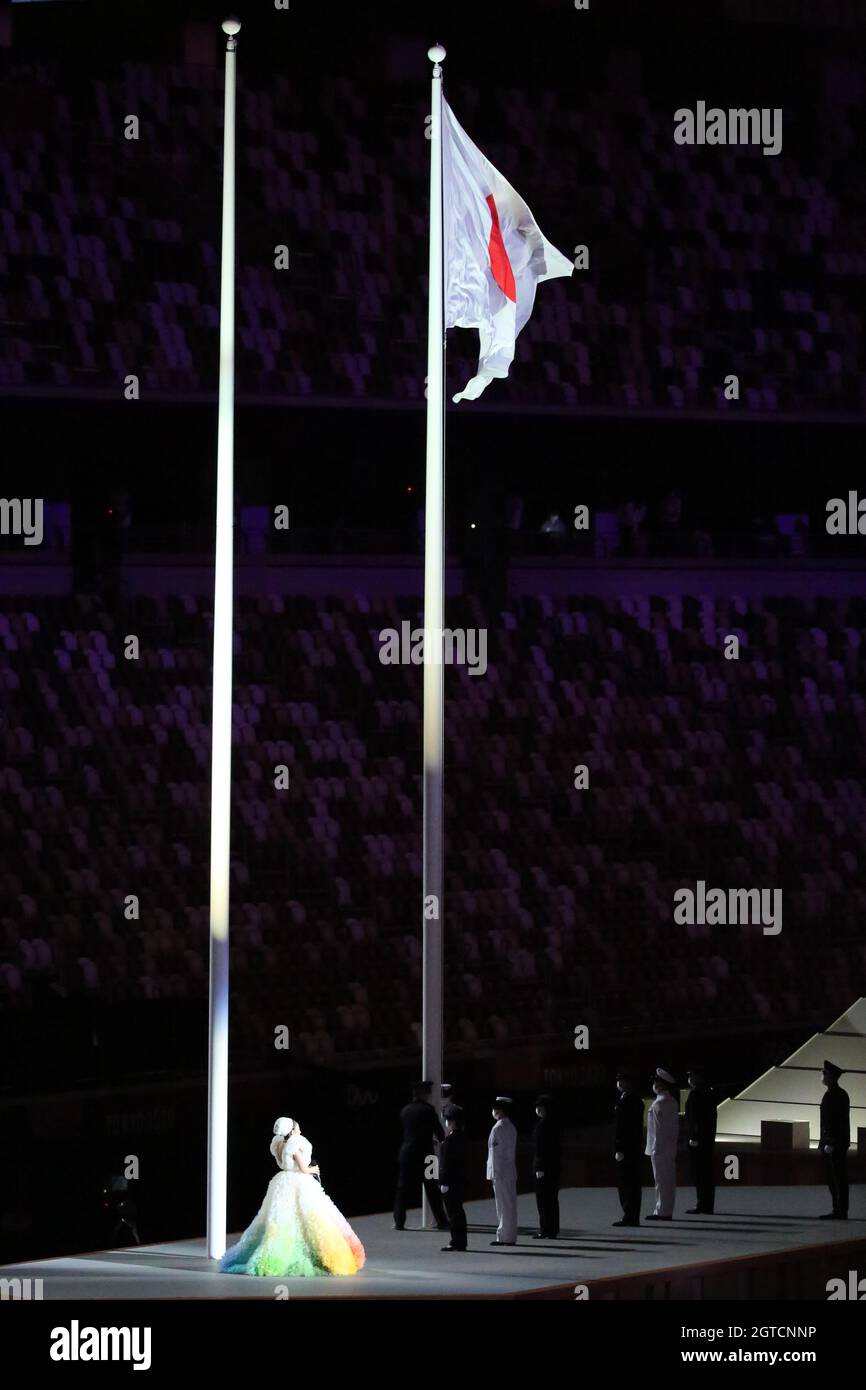 JULY 23rd, 2021 - TOKYO, JAPAN: MISIA sings the National Anthem of ...