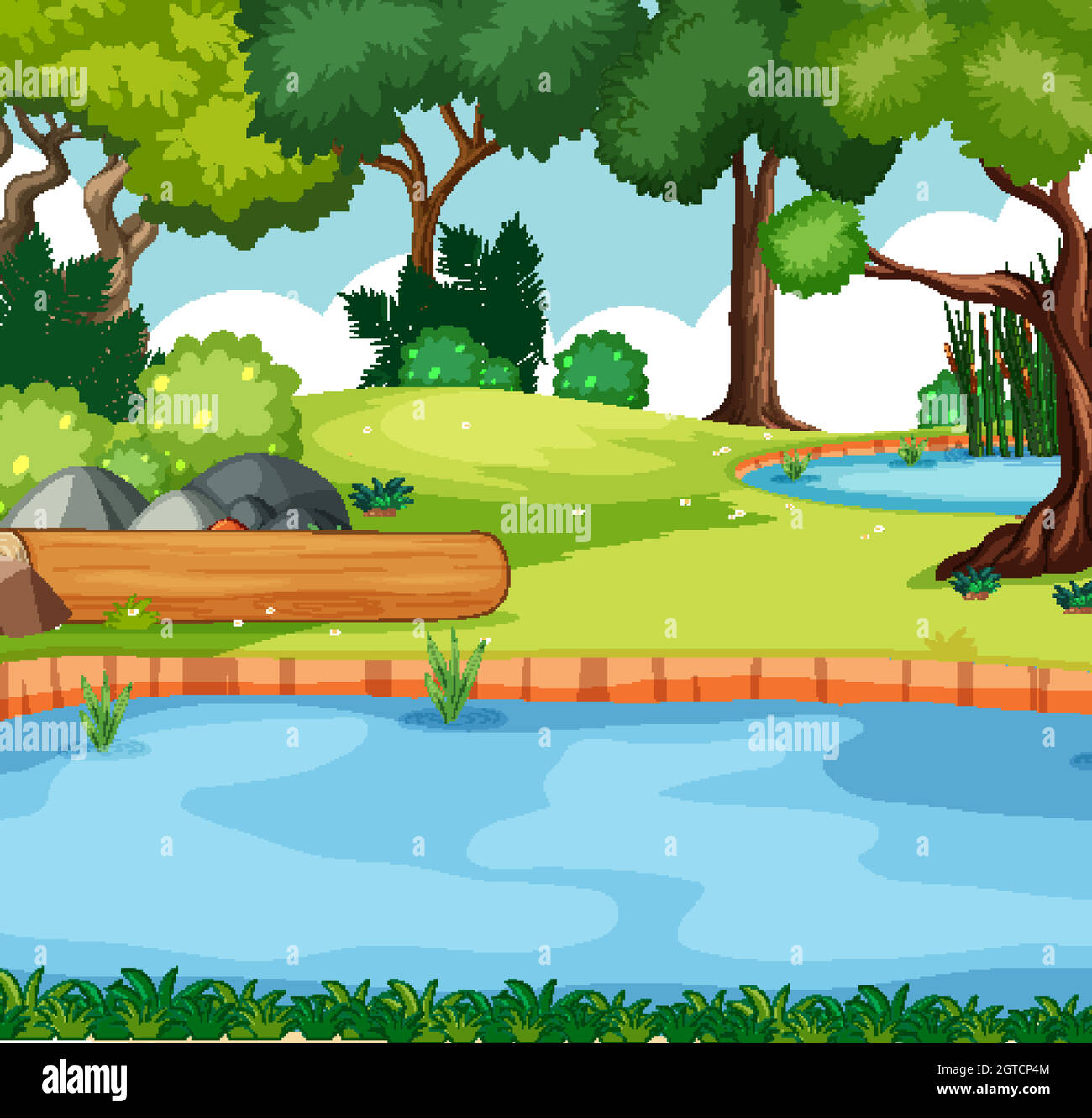 Blank forest nature scene background Stock Vector Image & Art - Alamy