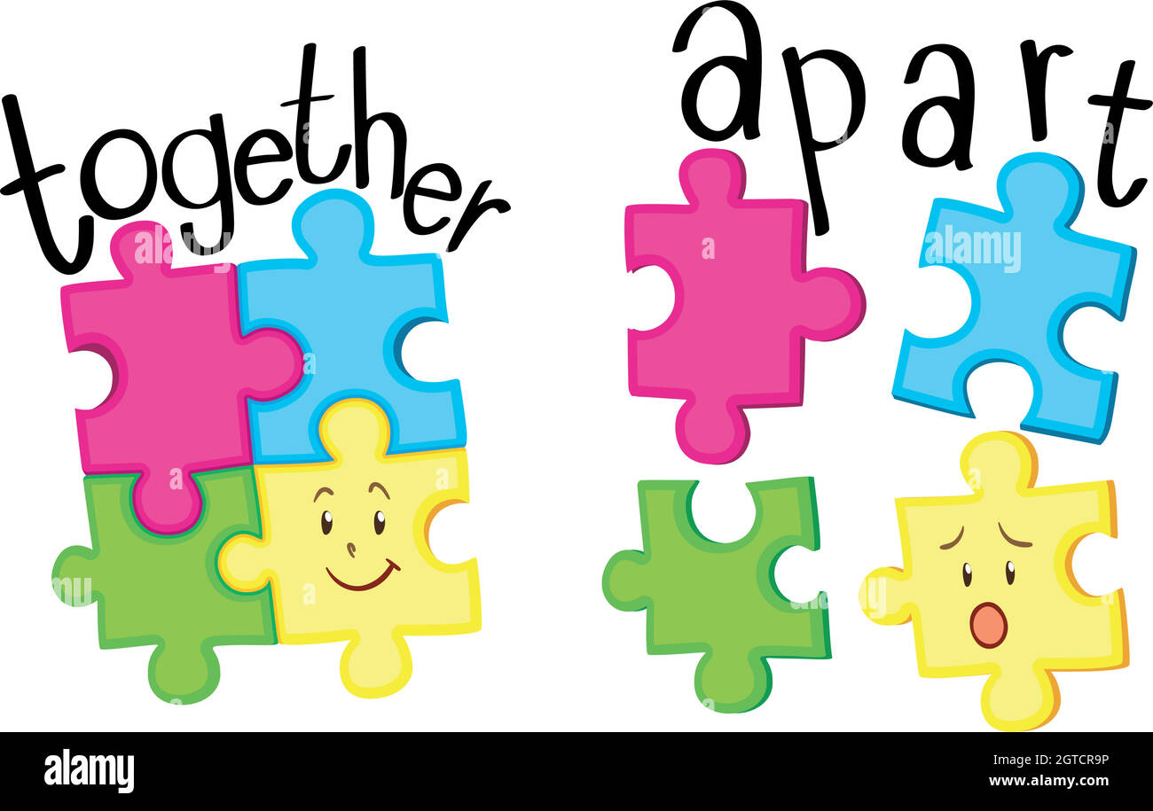 Jigsaw puzzle clip art cartoon hi-res stock photography and images - Alamy