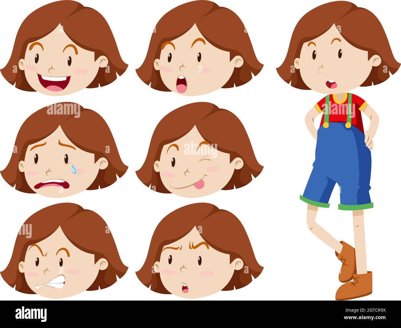 Face with many eyes Stock Vector Images - Alamy