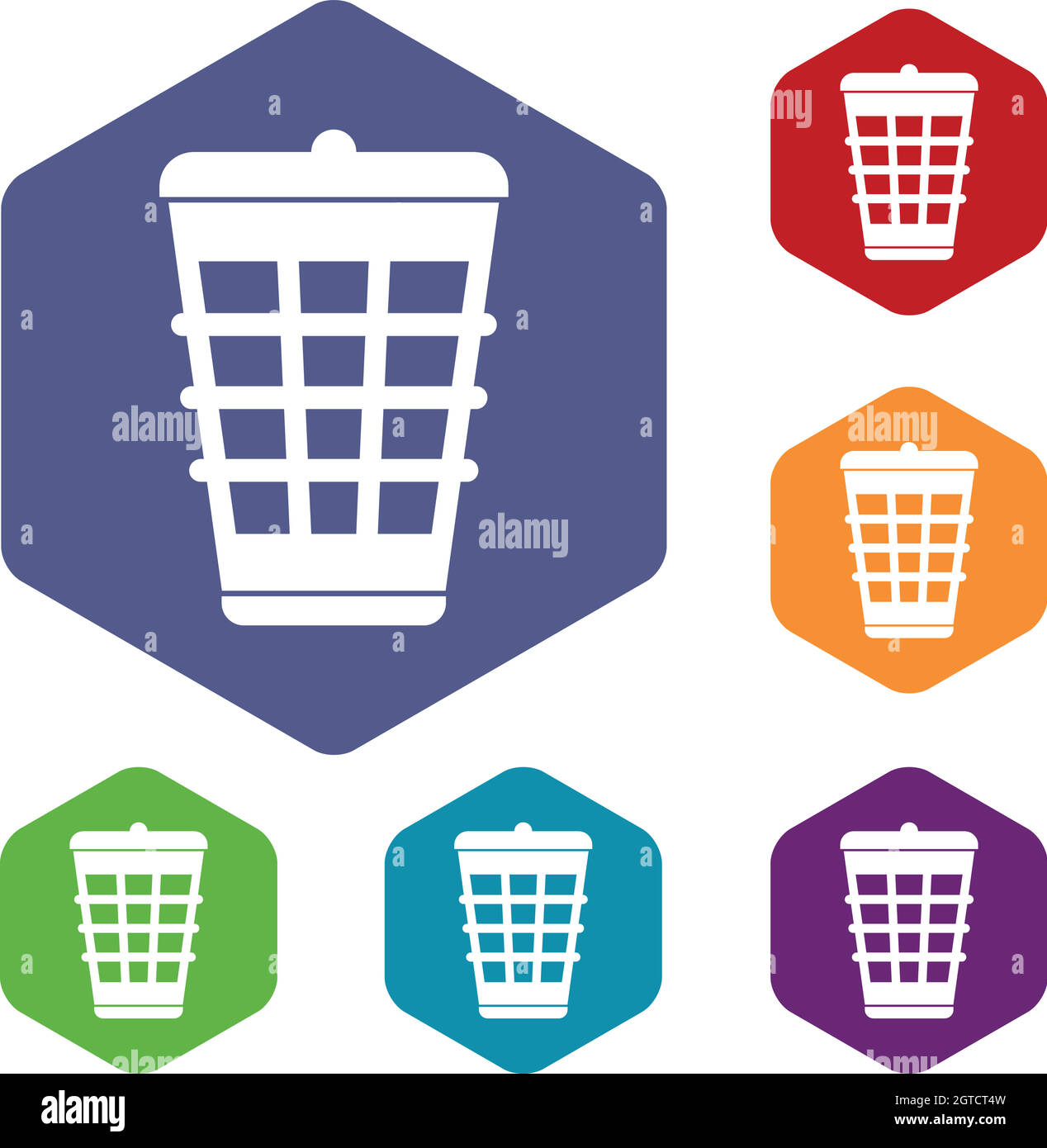 Trash can icons set Stock Vector Image & Art - Alamy