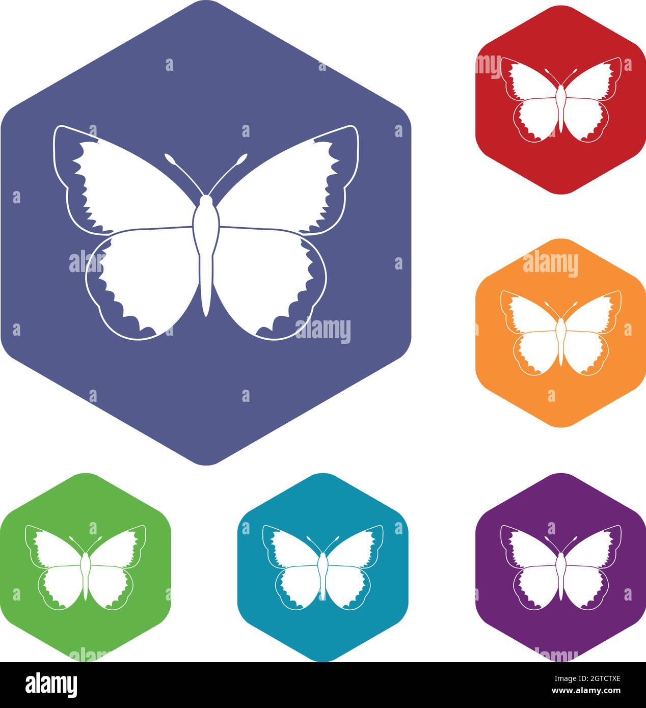Butterfly icons set Stock Vector Image & Art - Alamy